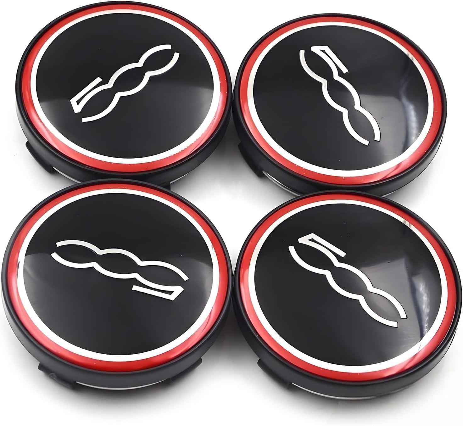 Amazon.com: qqawy 4 pcs Wheel Centre Caps for Fiat 500 500L 500X 60mm ...