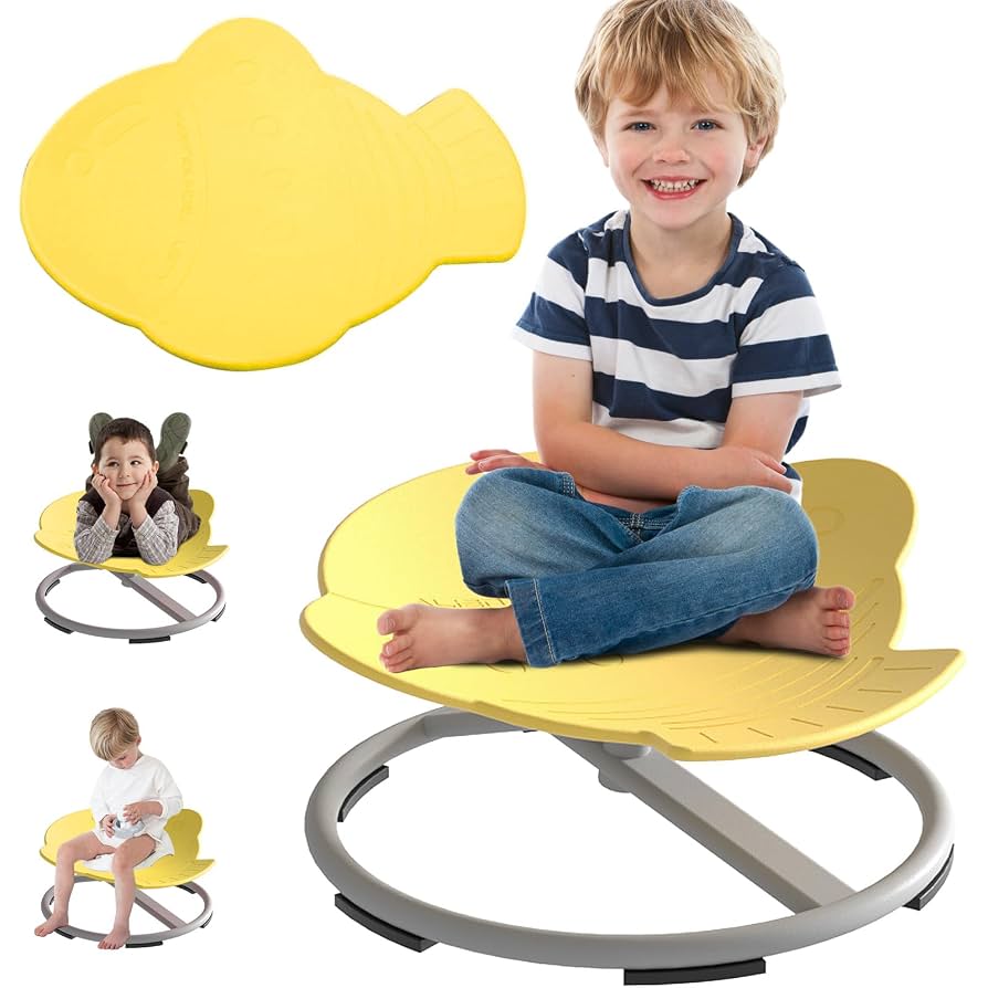 Swivel Chair For Kids With Autism & ADHD - Blue Swivel Seat Toy Sensory ...