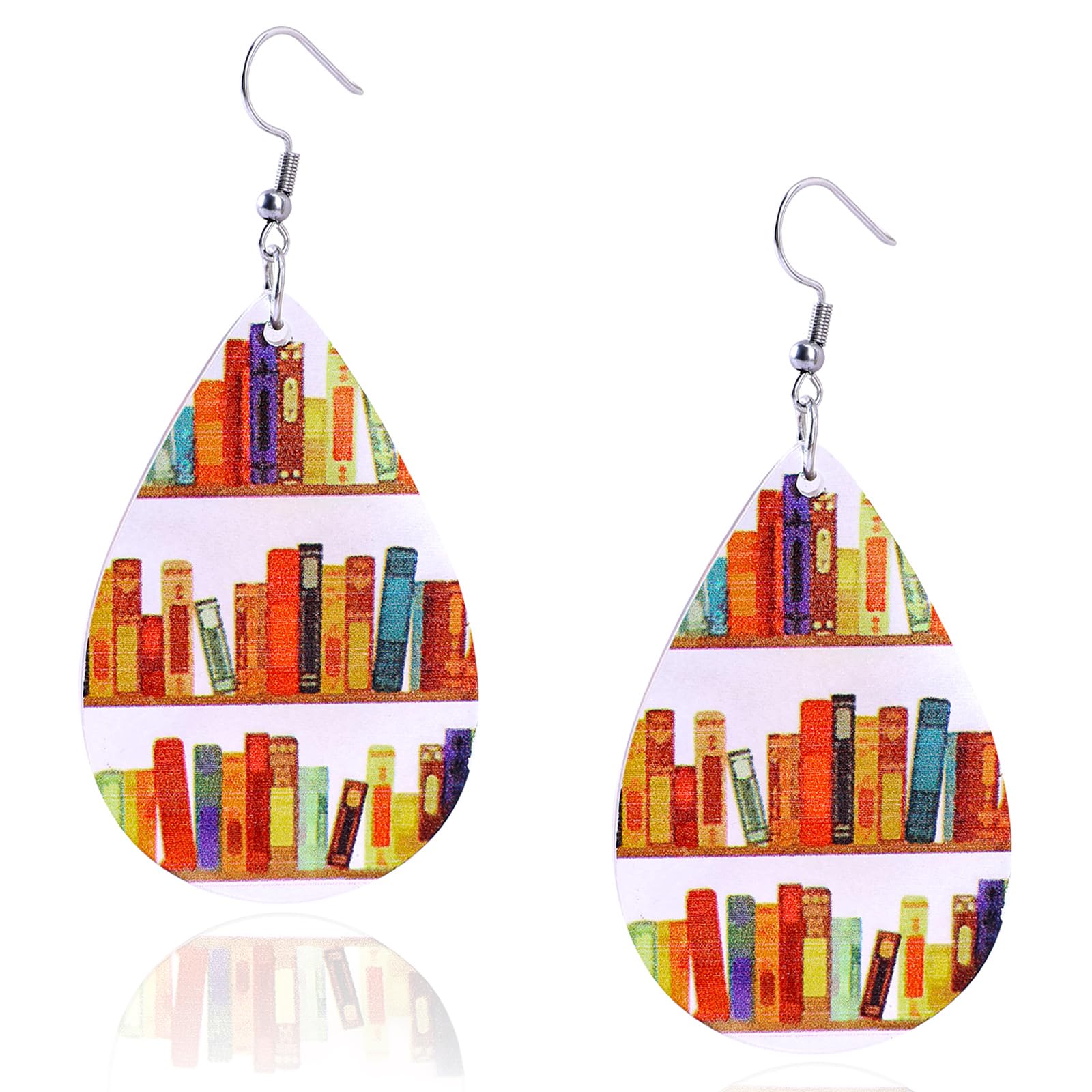 Ouligay Book Earrings for Book Lovers Librarian Earrings Vintage ...