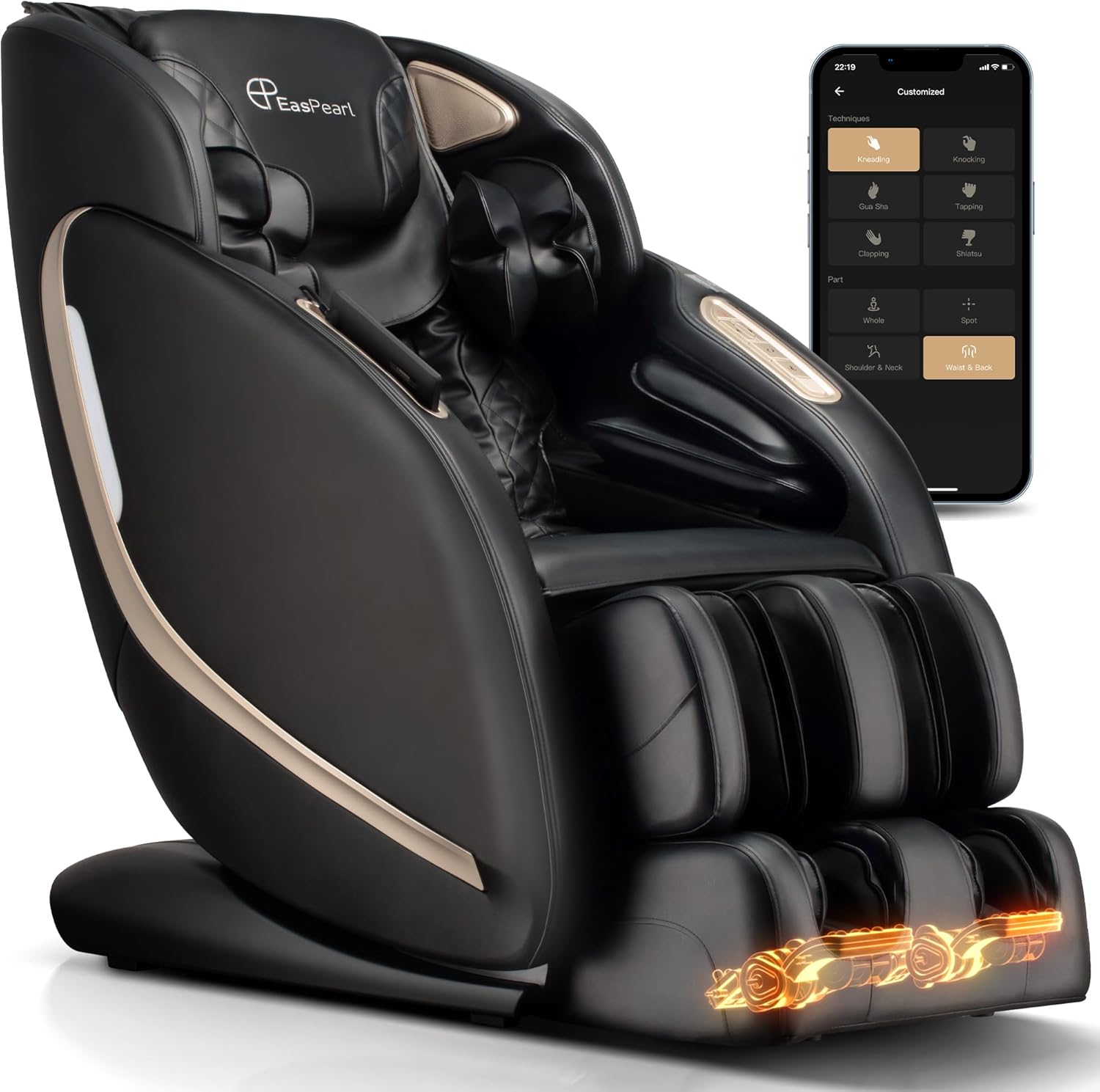 Amazon.com: EASPEARL 2026 Massage Chair Full Body,53.15" SL-Track 165 ...