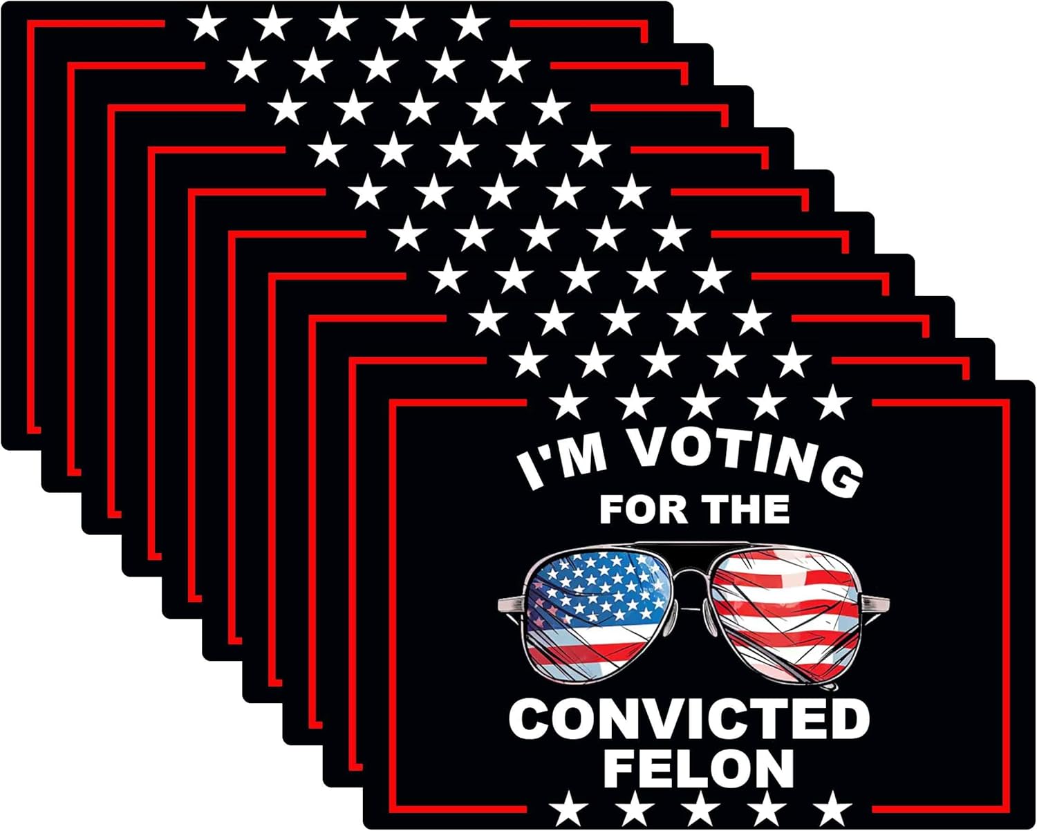 Amazon.com: FEUENS 10 Pack I'm Voting for The Convicted Felon Funny Pro ...