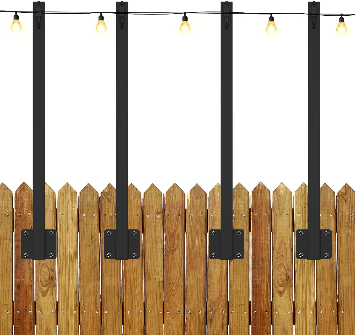 4 Pack 17Inch Outdoor String Light Poles, Suspension String Light Poles ...