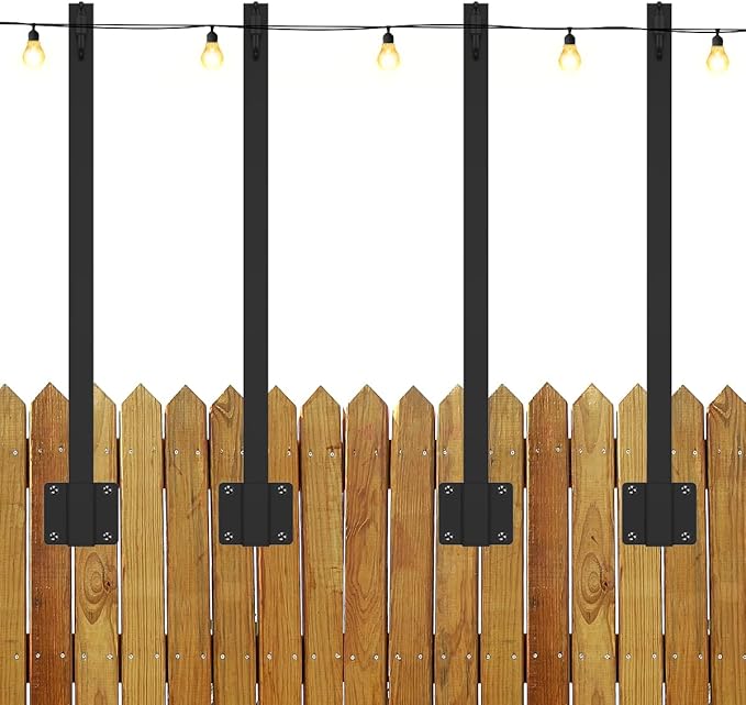 4Pcs Suspension String Light Poles Metal Outdoor String Light Hanging ...