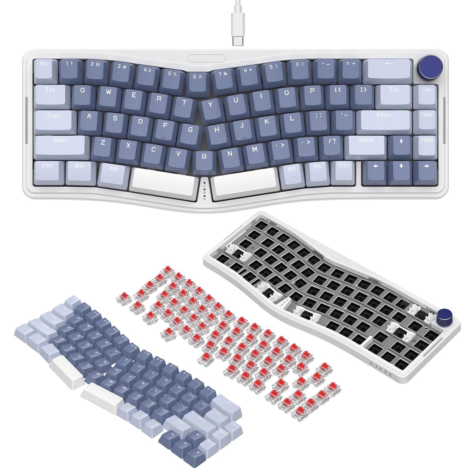 Buy ATTACK SHARK AKS068 Alice Layout Wired Mechanical Keyboard, ket 68 ...