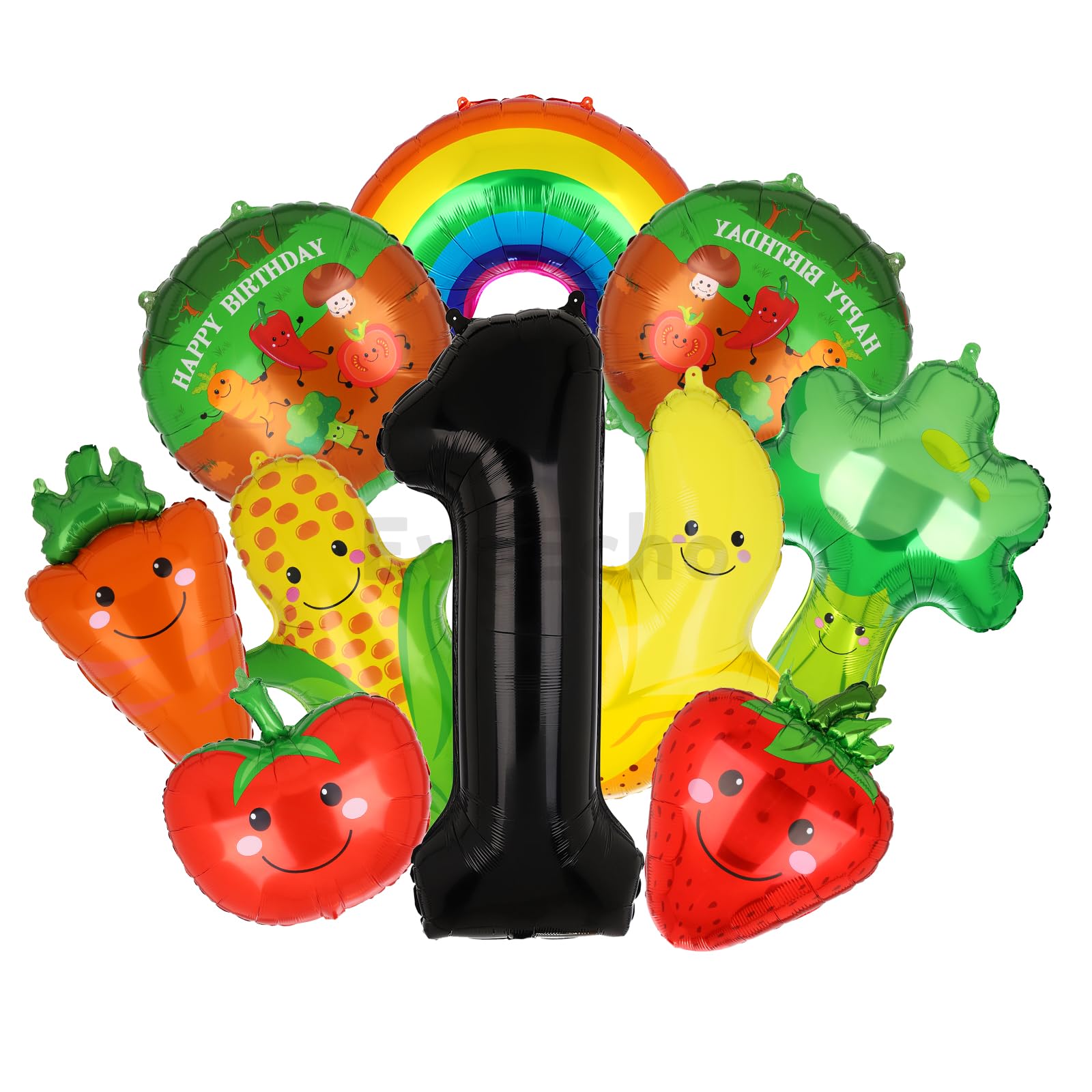 Amazon.com: EvoEcho 10Pcs Dancing Fruits Vegetables Mylar Balloons ...