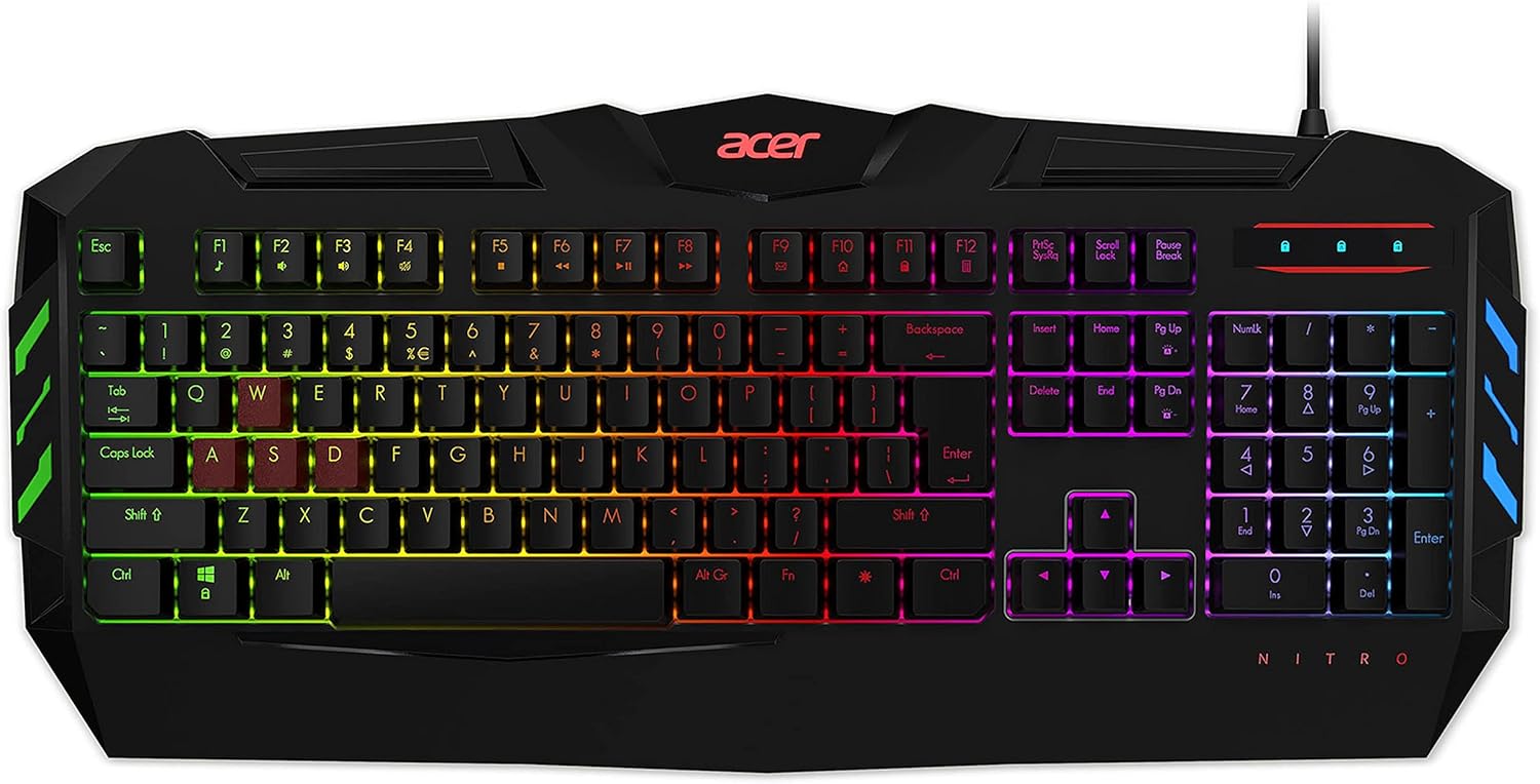 Acer GP.KBD11.01Z Nitro Gaming Keyboard, Black, Qwerty, 360mm x 137mm x ...