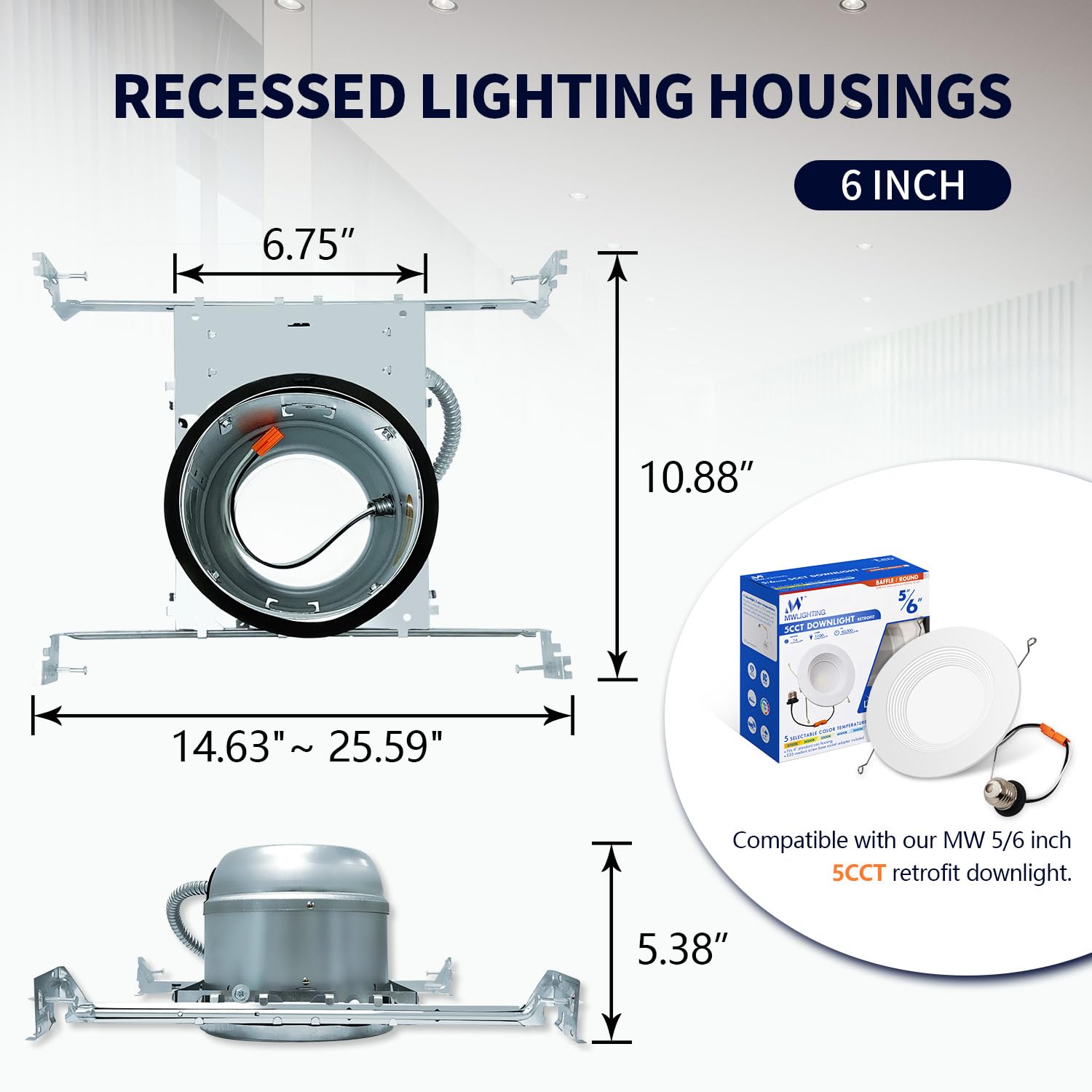 Recessed Light Housing Parts NEW COMMERCIAL ELECTRIC RECESSED LIGHTING