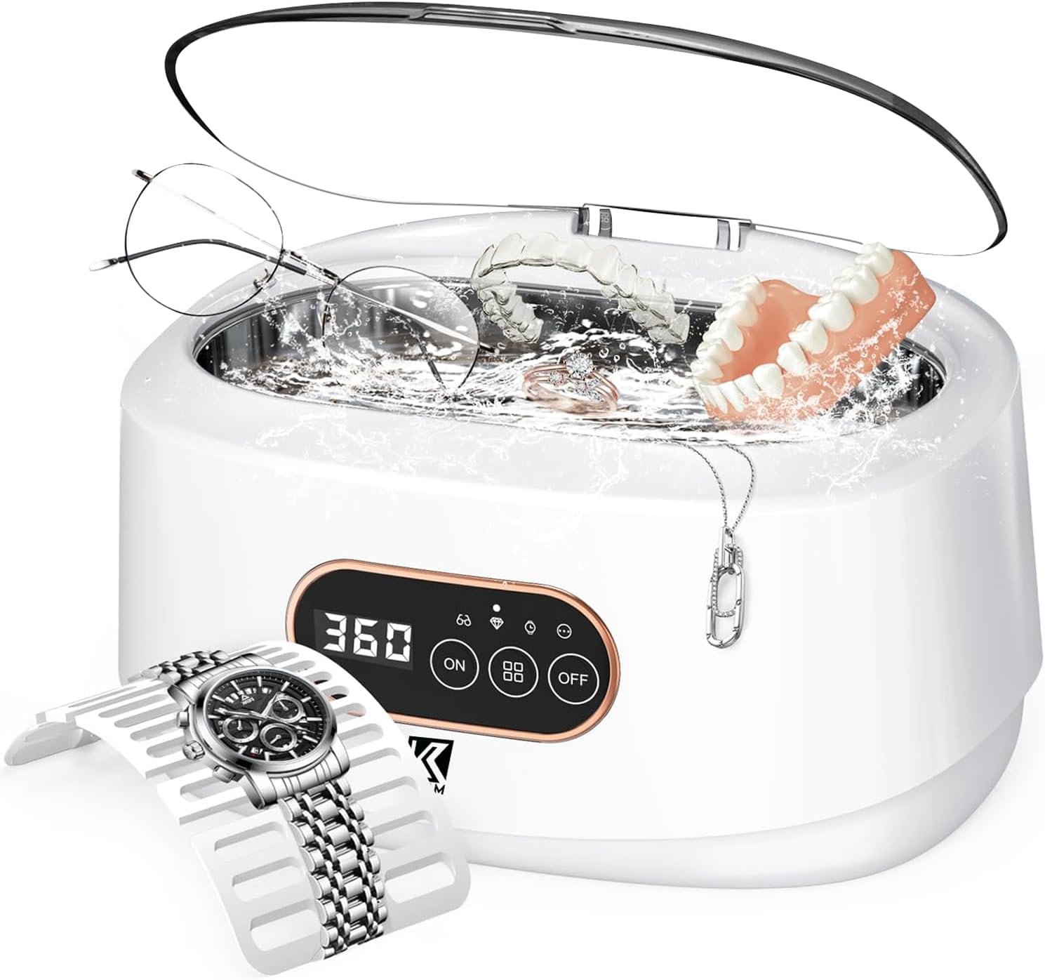 Kisfam Jewelry Cleaner, Ultrasonic Cleaner, 600mL 46kHz,5 Cleaning ...