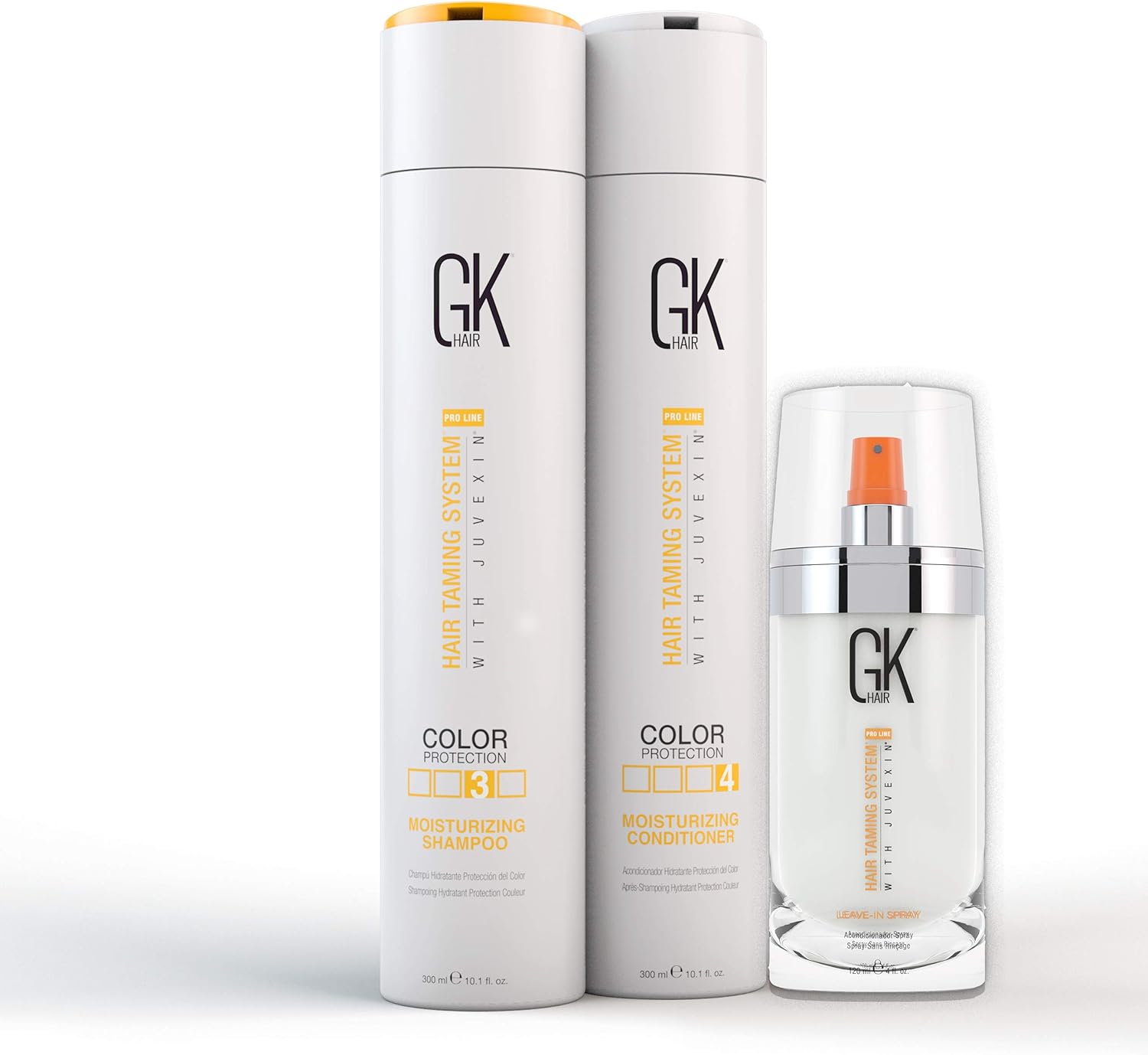 GK HAIR Moisturizing Shampoo and Conditioner Sets (300ml) with Leave-in ...
