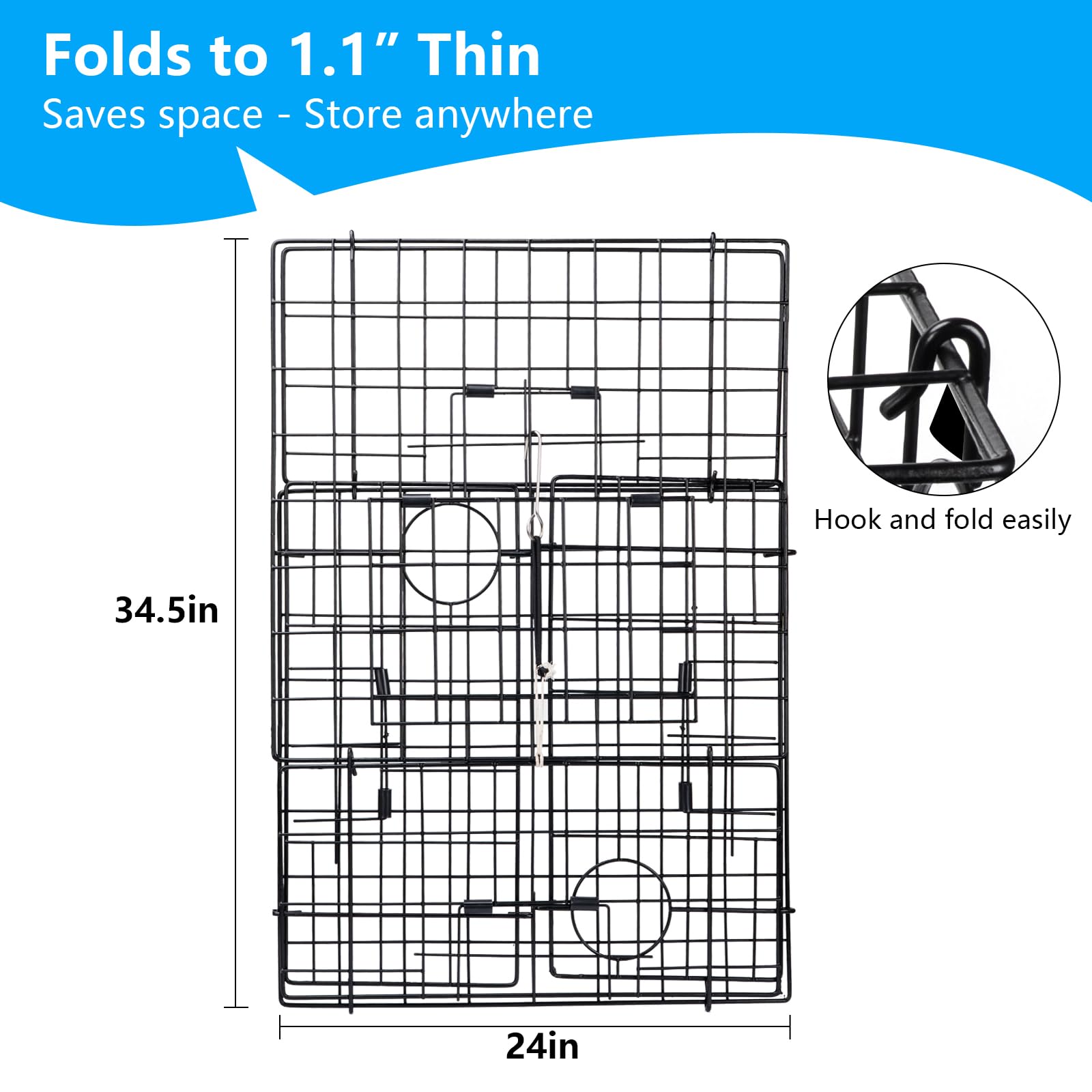 Snapklik.com : 2 Packs Foldable Crab Trap 24", Pacific Heavy Duty Steel ...