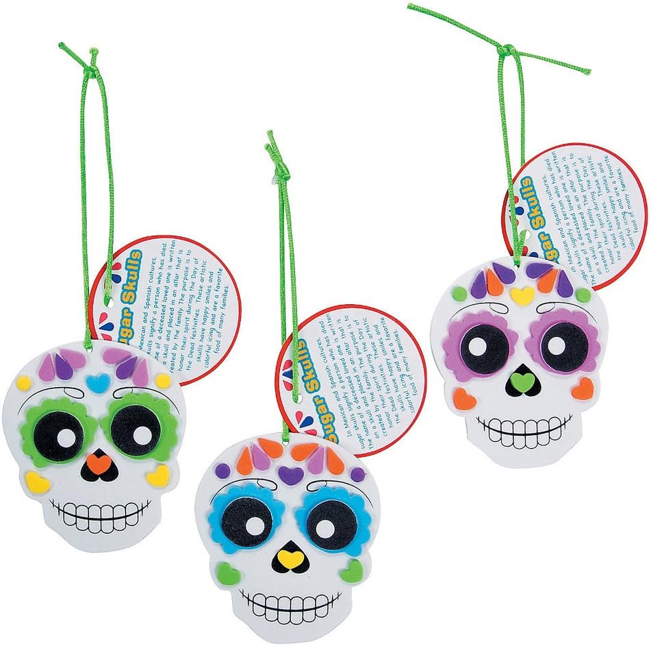 Amazon.com: Sumind Day of Dead Decorations Sugar Skull Crafts Kits for ...