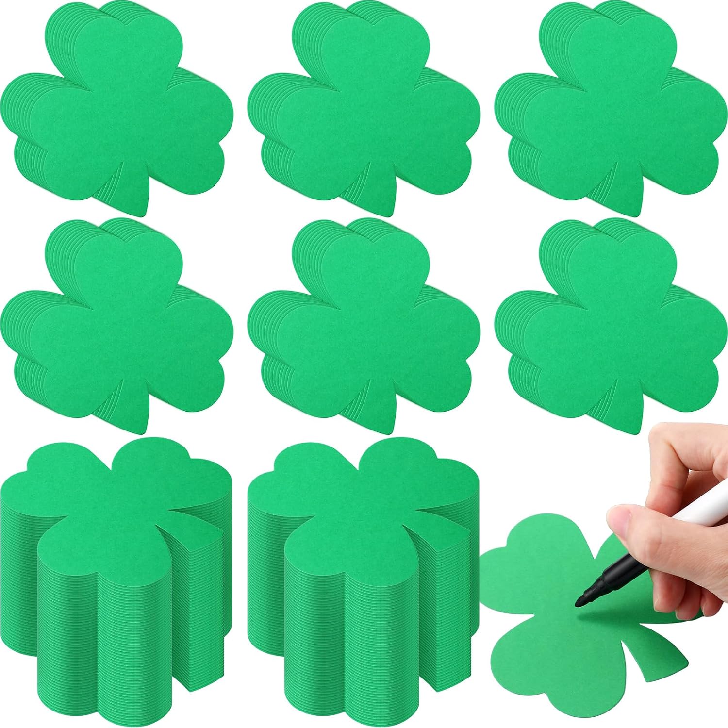 Amazon.com: Ctosree 500 Pcs St. Patrick's Day Shamrock Cutouts Bulk 4 ...