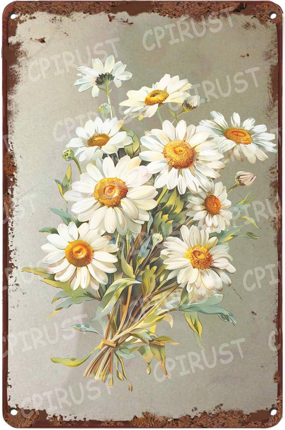 Amazon.com: Cpirust Funny Tin Sign Magritte Vinage Flowers Metal Signs ...