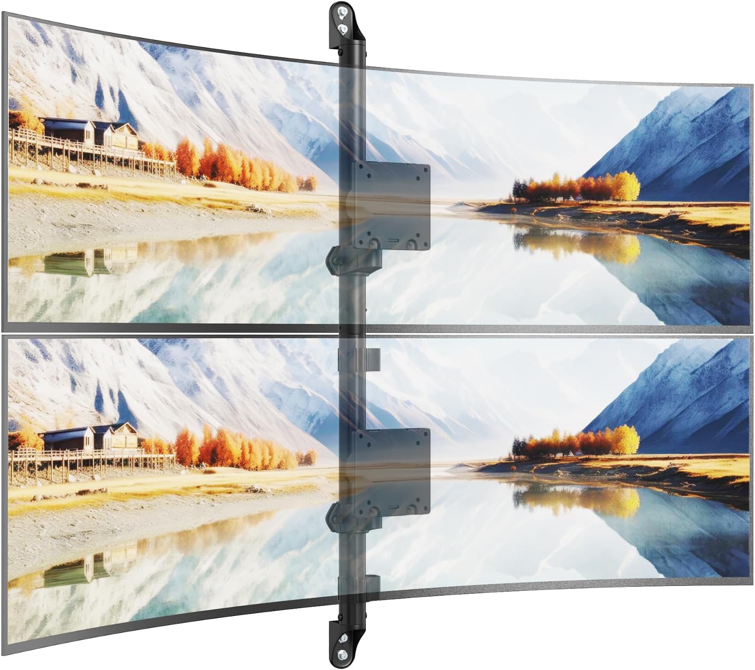 Amazon.com: 17-57" Dual Monitor Wall Mount, Vertical Monitor Stand for ...