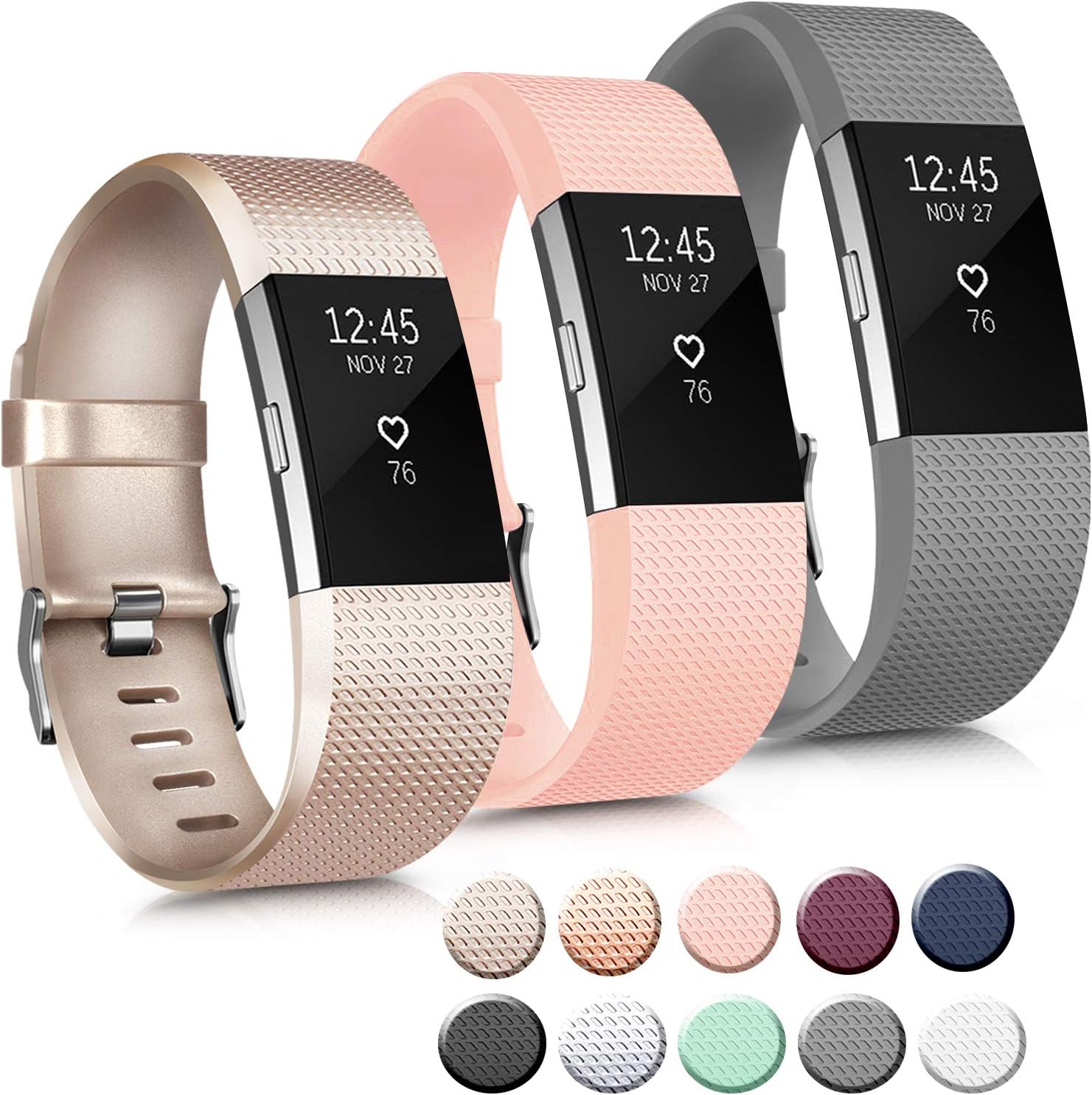 Amazon.com: Maledan Bands Replacement Compatible with Fitbit Charge 2 ...