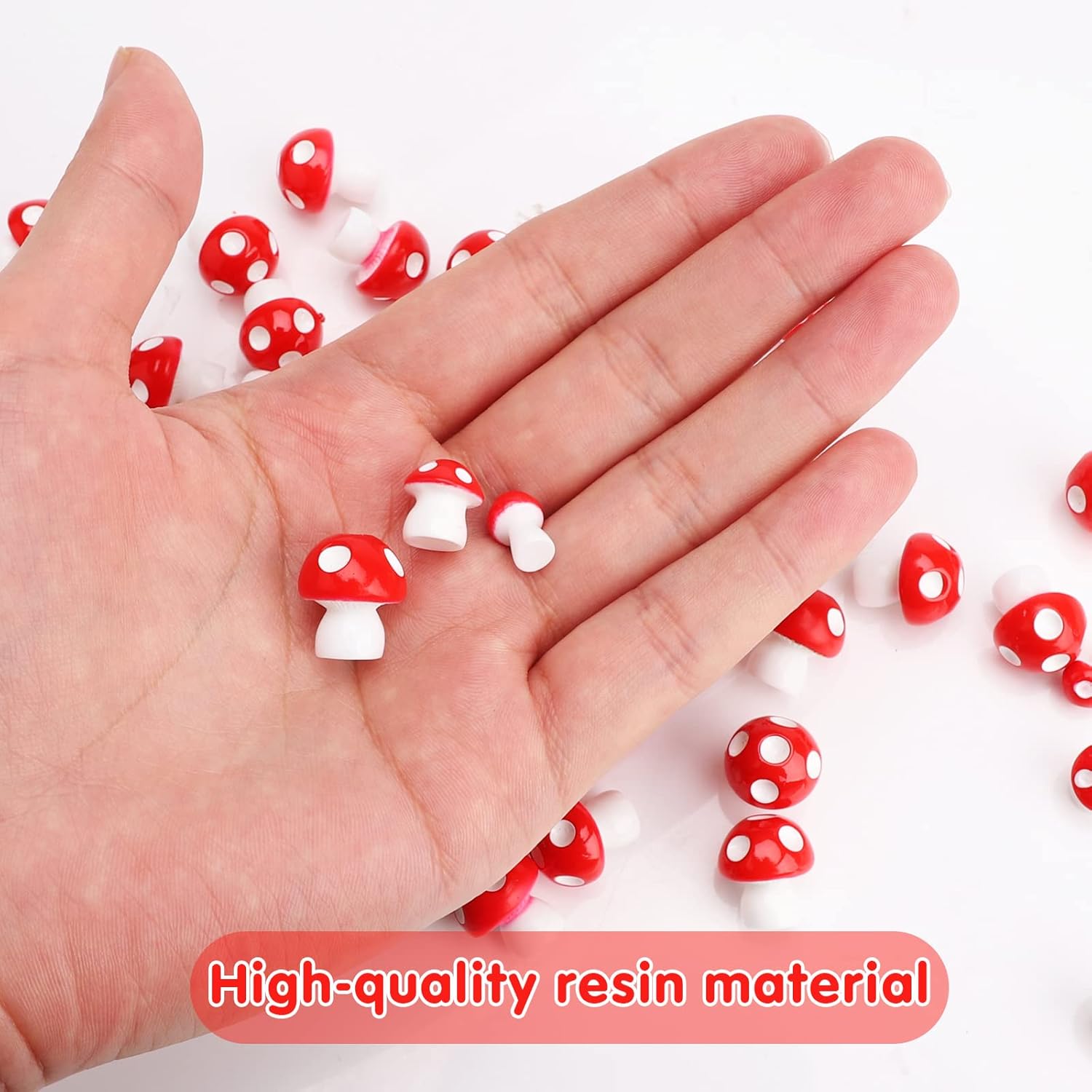 Gukasxi 100 Pieces Mini Resin Mushrooms Miniature, Figurines Garden ...