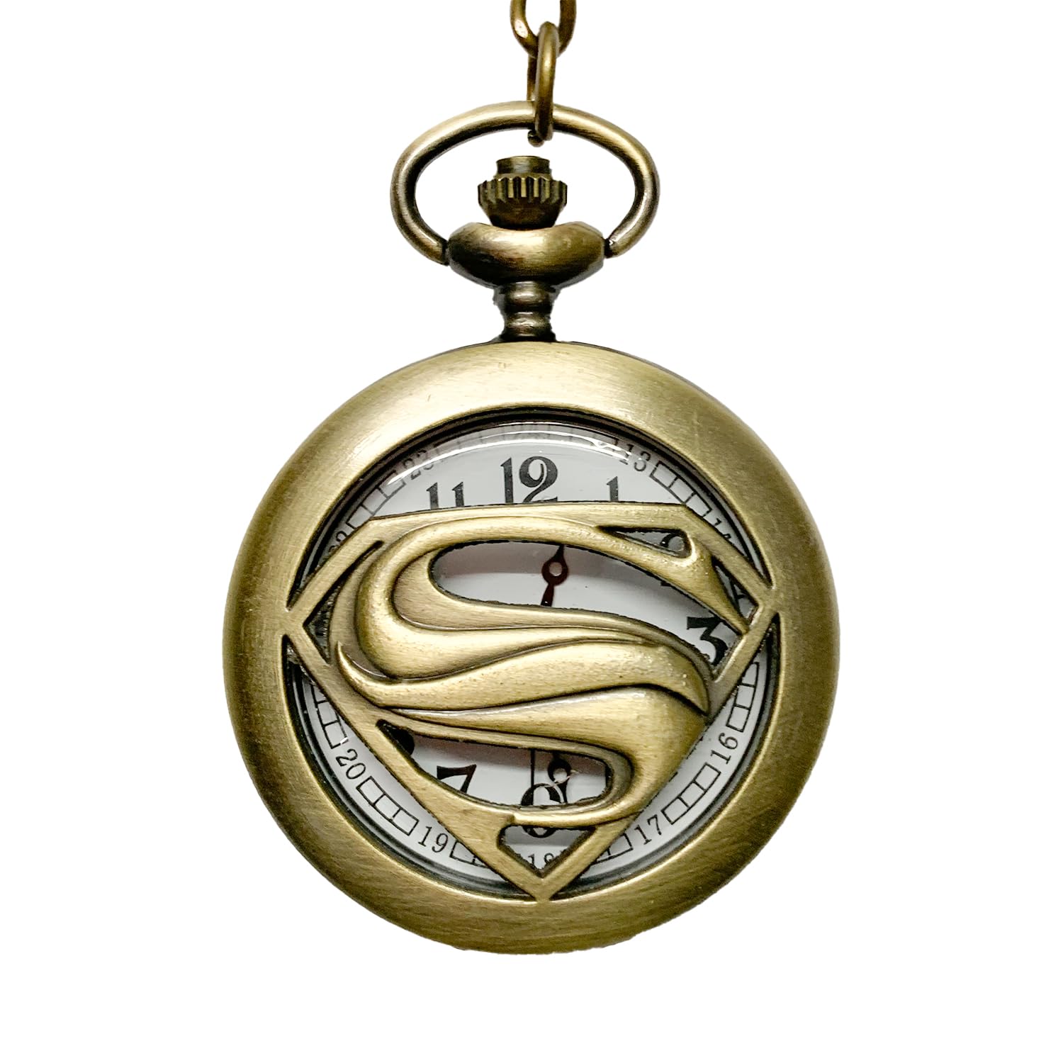 exciting Lives - Vintage Style Super Man Pocket Watch Keychain - Gift ...