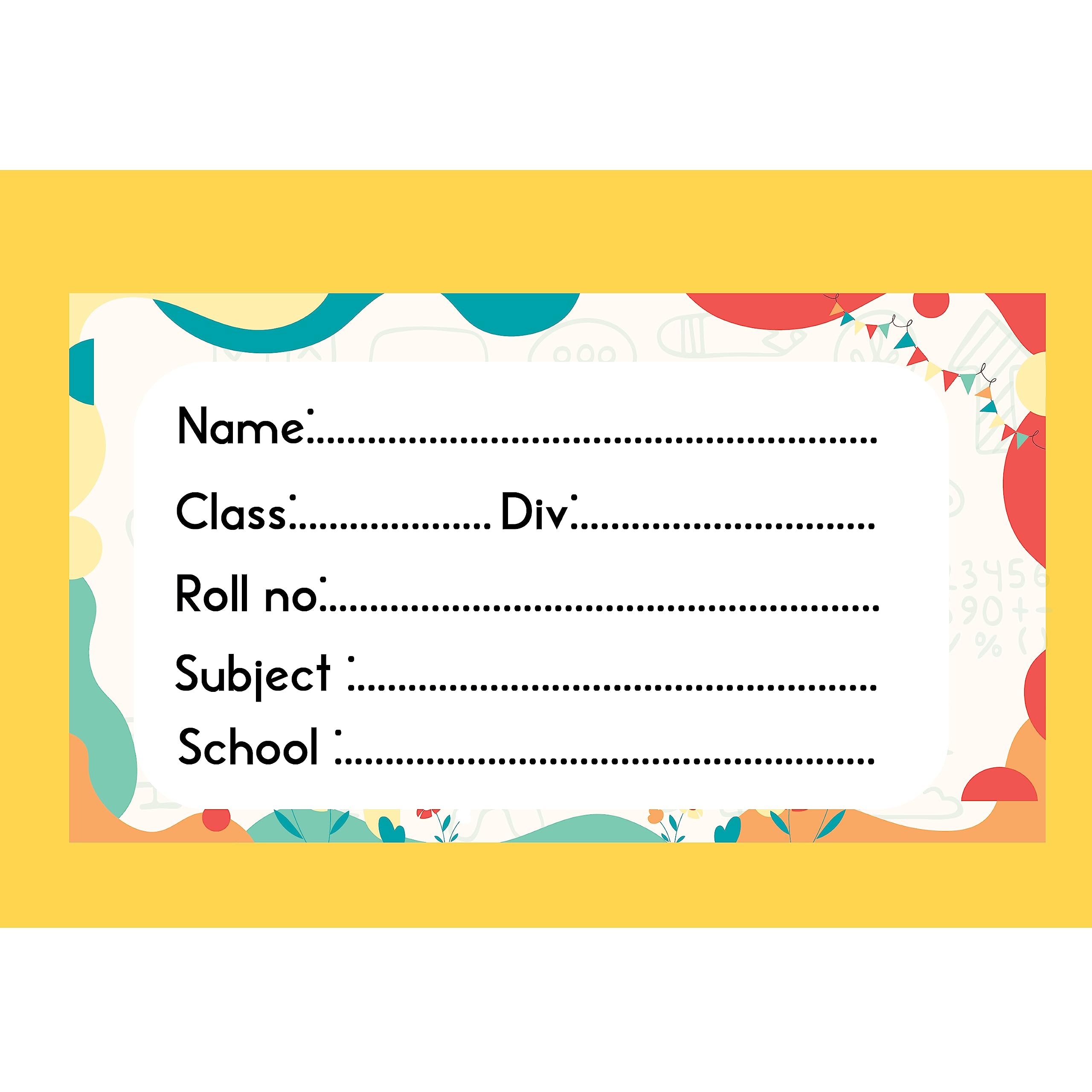 ISEE 360® Name Slip Label Stickers for Kids School Books Students ...