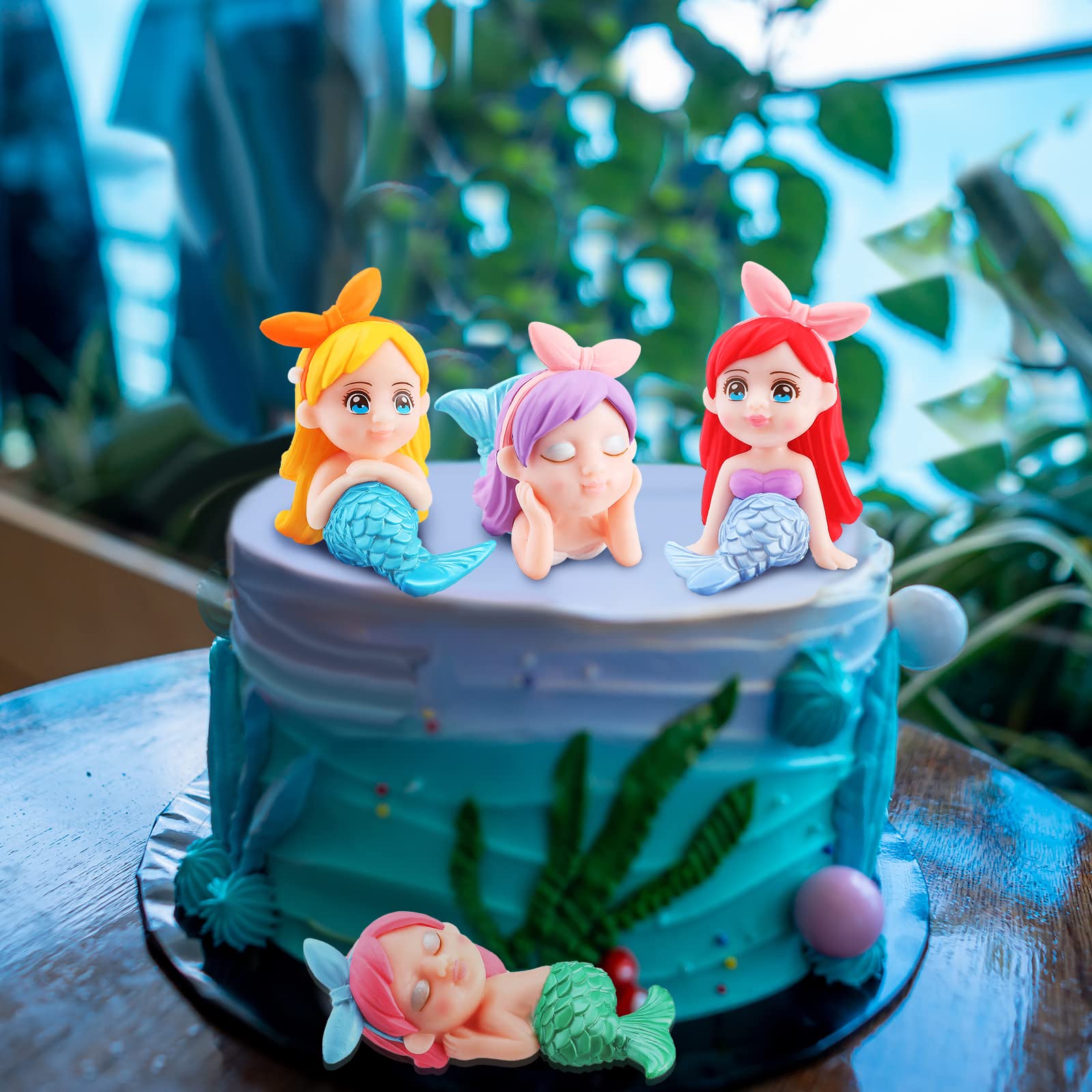 Snapklik.com : Pinkunn 24 Pcs Mermaid Tail Cake Topper Star Cupcake ...