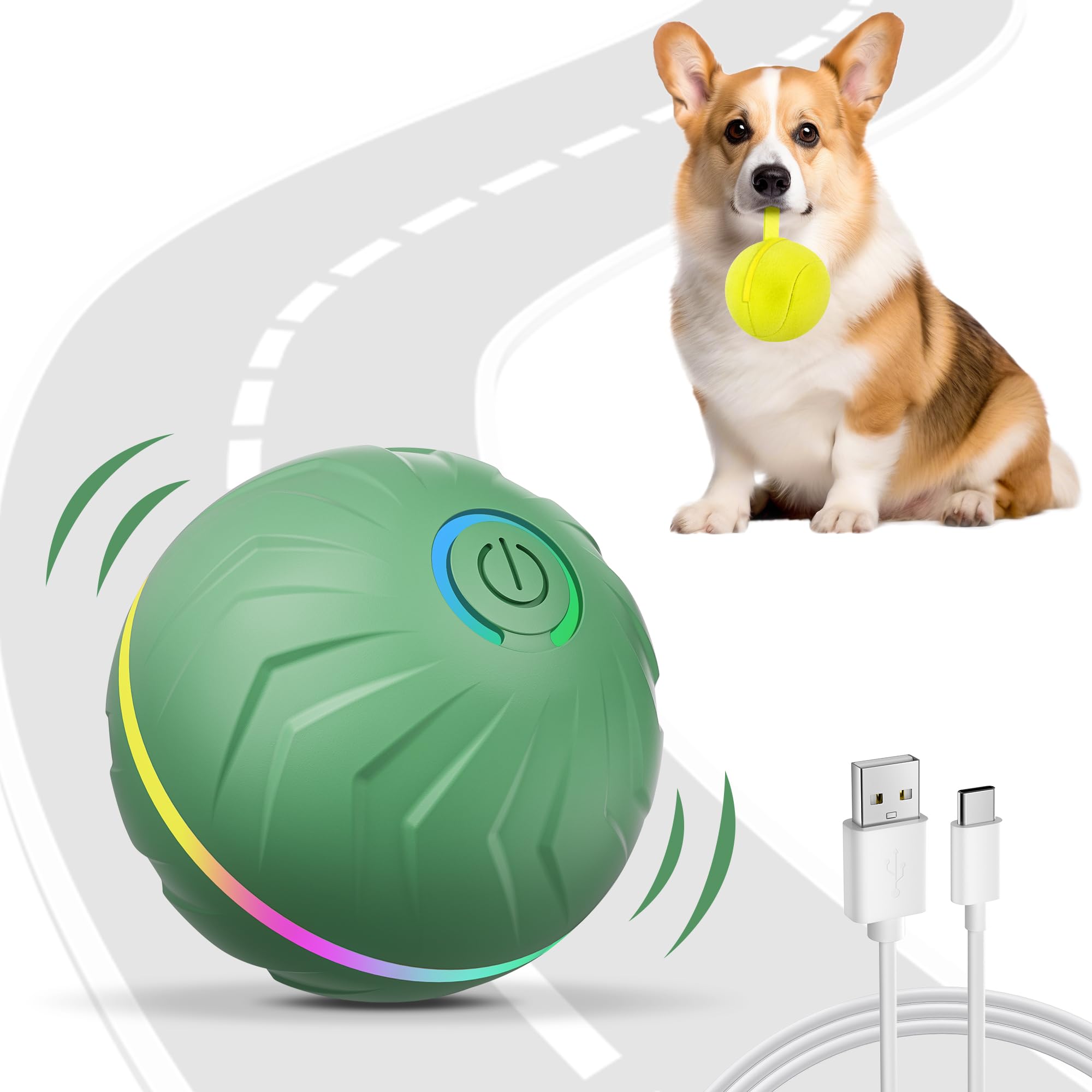 Pet Supplies : Pranski Interactive Dog Toys Ball, Moving Activated ...