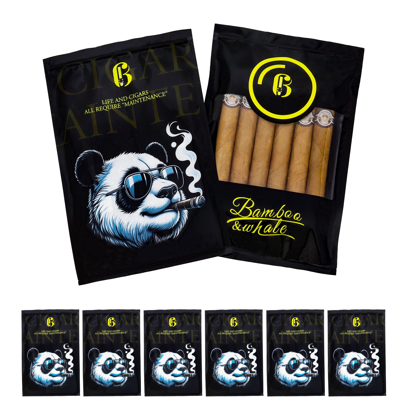 Amazon.com: Bamboo & Whale Cigar Humidifier Bags, 8"x5.5" Reusable Zip ...