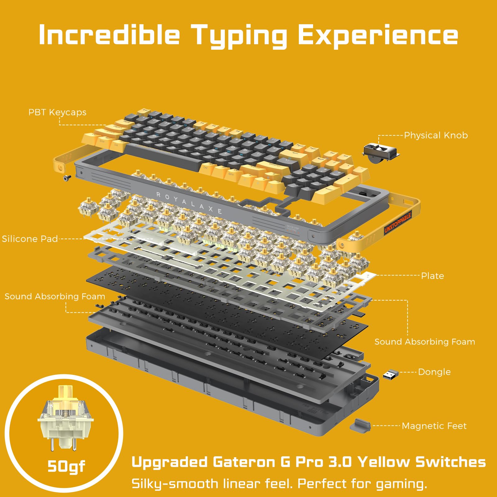 Snapklik.com : ROYALAXE Y98 Wireless RGB Mechanical Gaming Keyboard ...