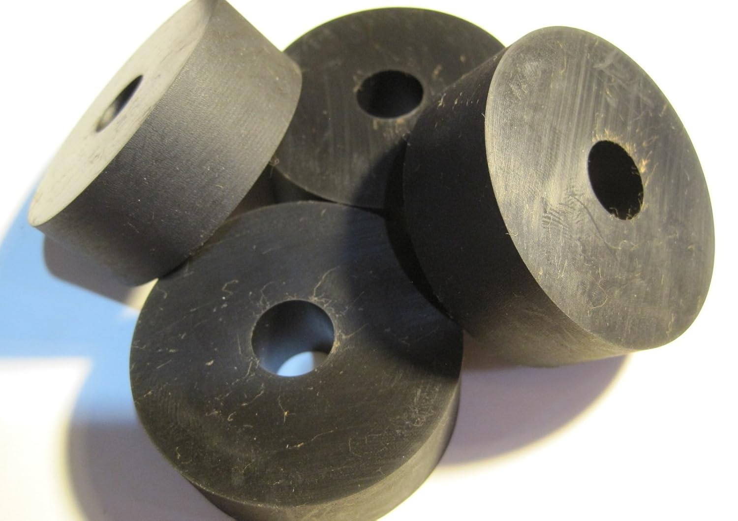 4-Pack - Premium Quality Multi-Purpose Rubber Spacer, 2" OD x 1/2" ID x ...