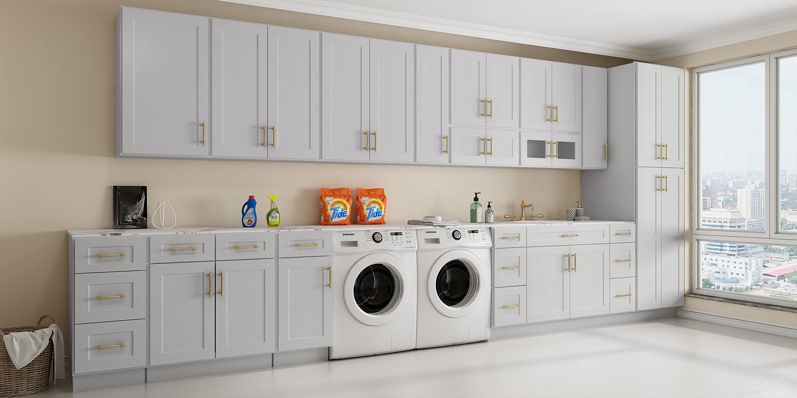 Snapklik.com : LOVMOR Wall-Mounted Storage Cabinet, Refrigerator Wall ...