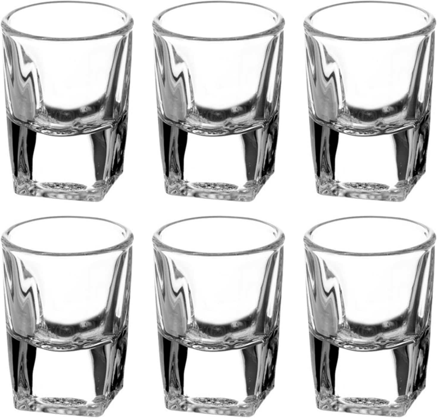 VITTORI - Set de 6 Vasos Tequileros Shot Caballito Chupito Cuadrados ...