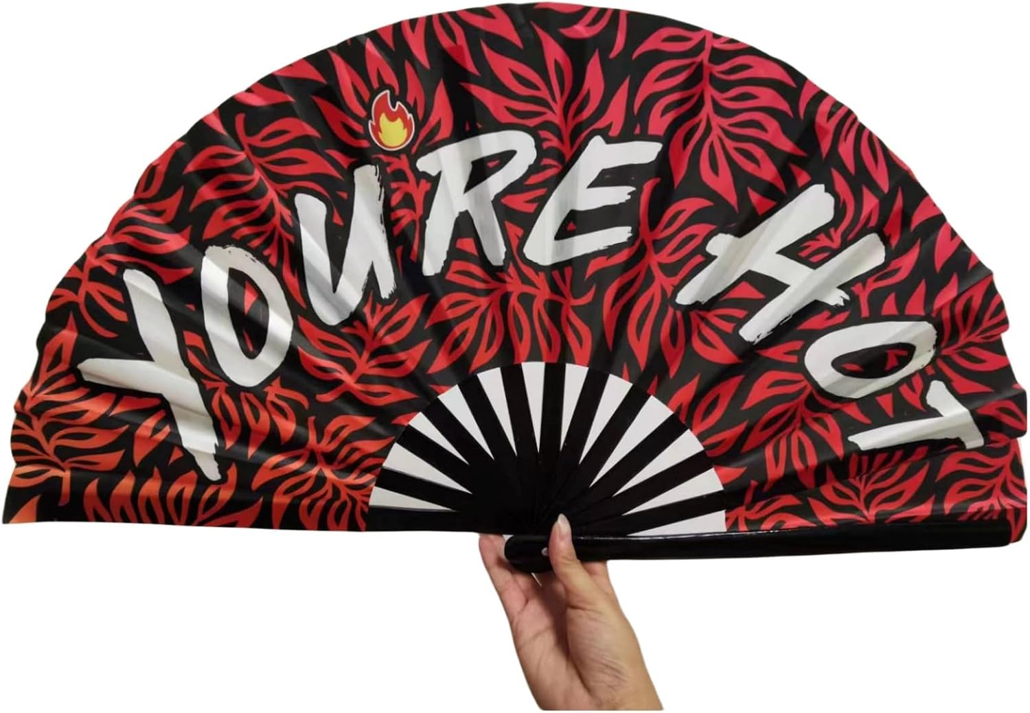 Amazon.com: Decorative Rave Hand Fan – Large Folding Fans for Festivals ...