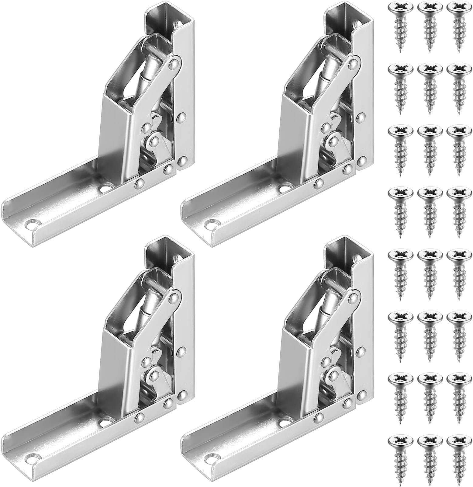 Folding Console, Heavy Duty Hinges Foldable, Angle Shelf Brackets, Iron ...