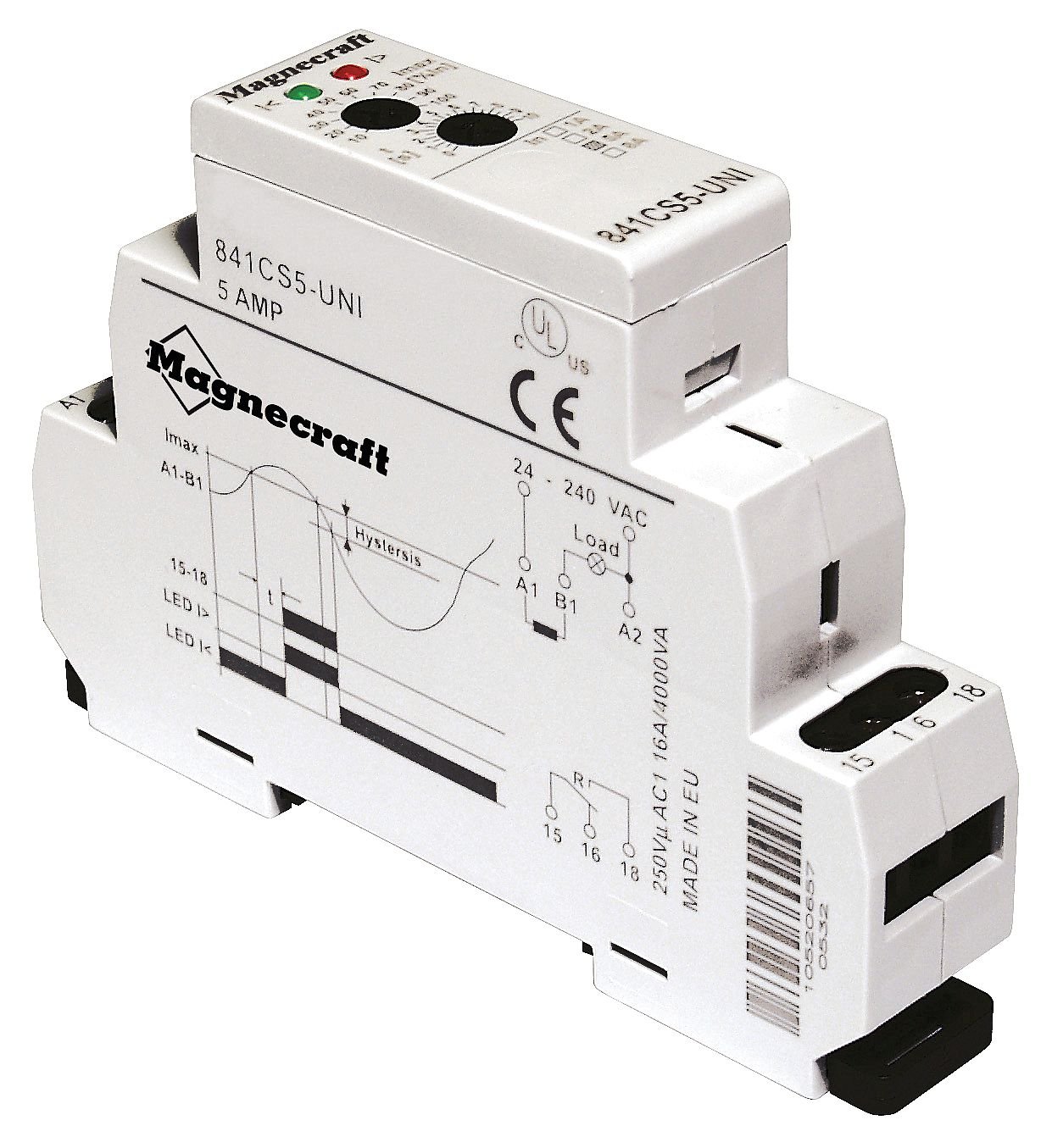 Current Sensing Relay, 0.8To8A, 24To240Vac: Electronic Components ...