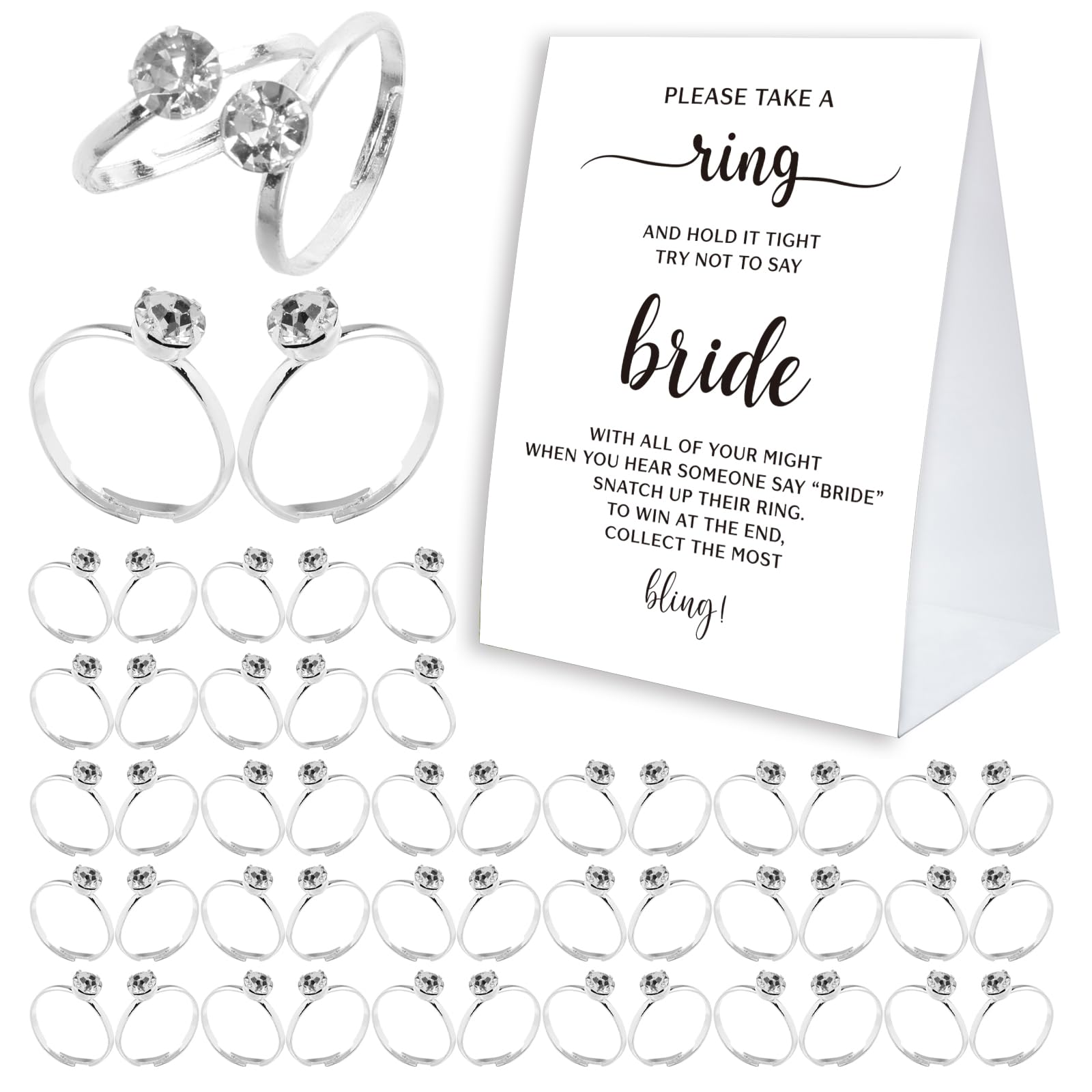 Amazon.com: Minimalist Bridal Shower Ring Game, Put a Ring On It Bridal ...
