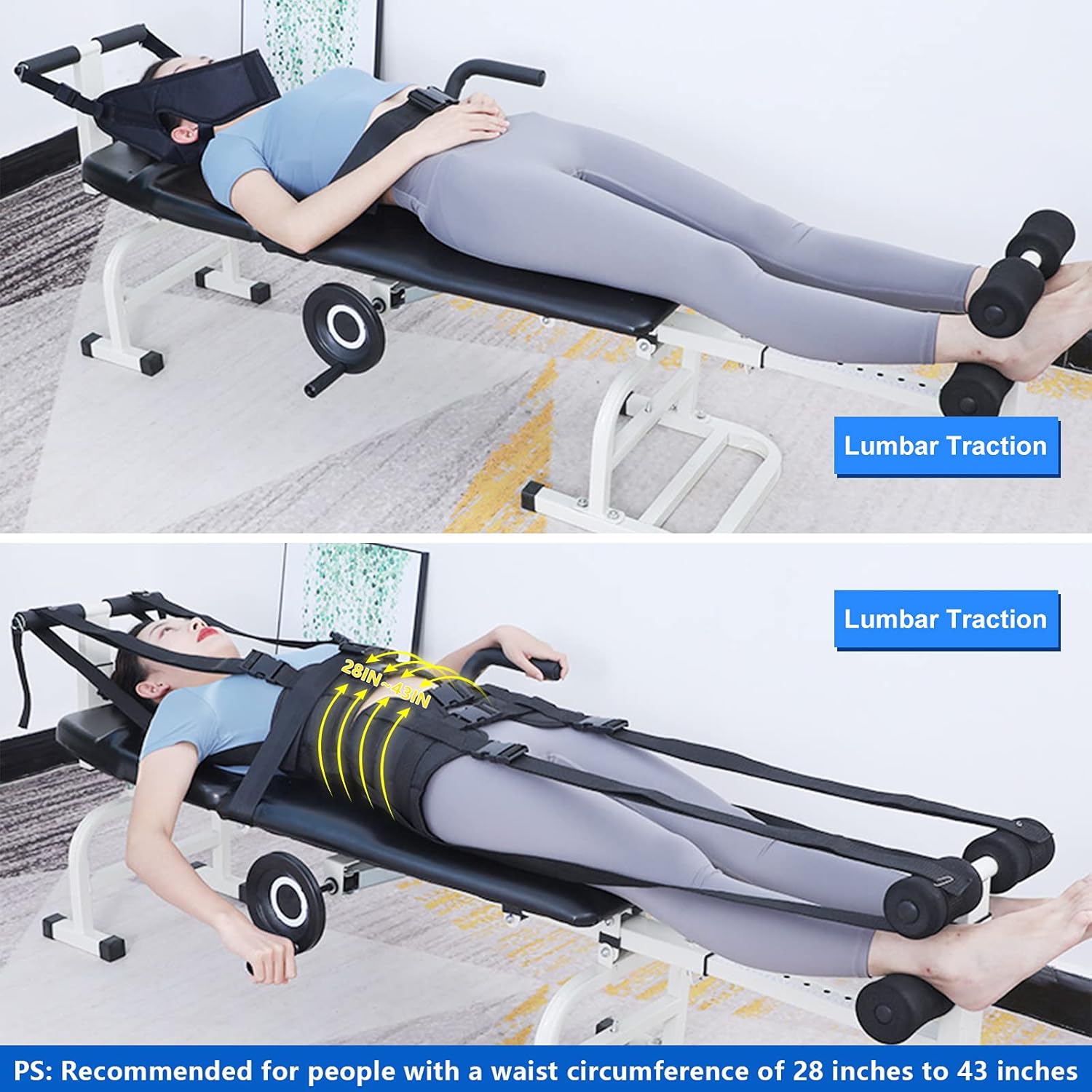 Buy Wide Traction Bed, Back Stretch Bench Lumbar Spine Massage Bed ...