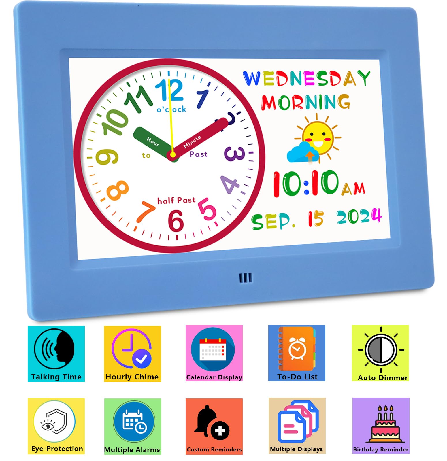 Snapklik.com : MASSII 2025 Digital Teaching Clock Talking Time, 24 ...