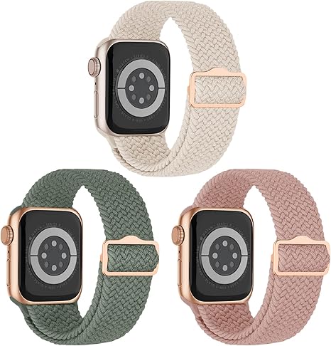 Joehwerr Anti-Slip Braided Band 3-Pack Compatible for Apple Watch ...