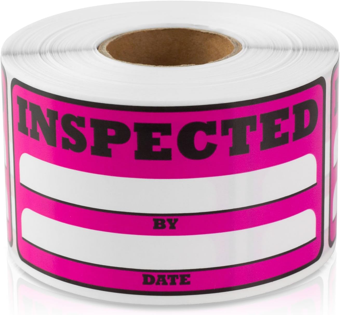 Amazon.com : 600 Inspected by Stickers - 1.5 x 3 Inch Inspection ...