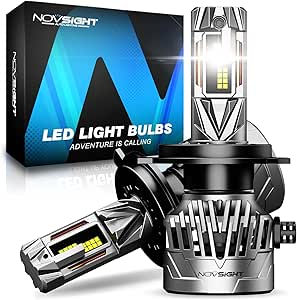 NOVSIGHT H4 LED Headlight Bulbs - 30000LM 130W H4 Headlight Bulbs with ...