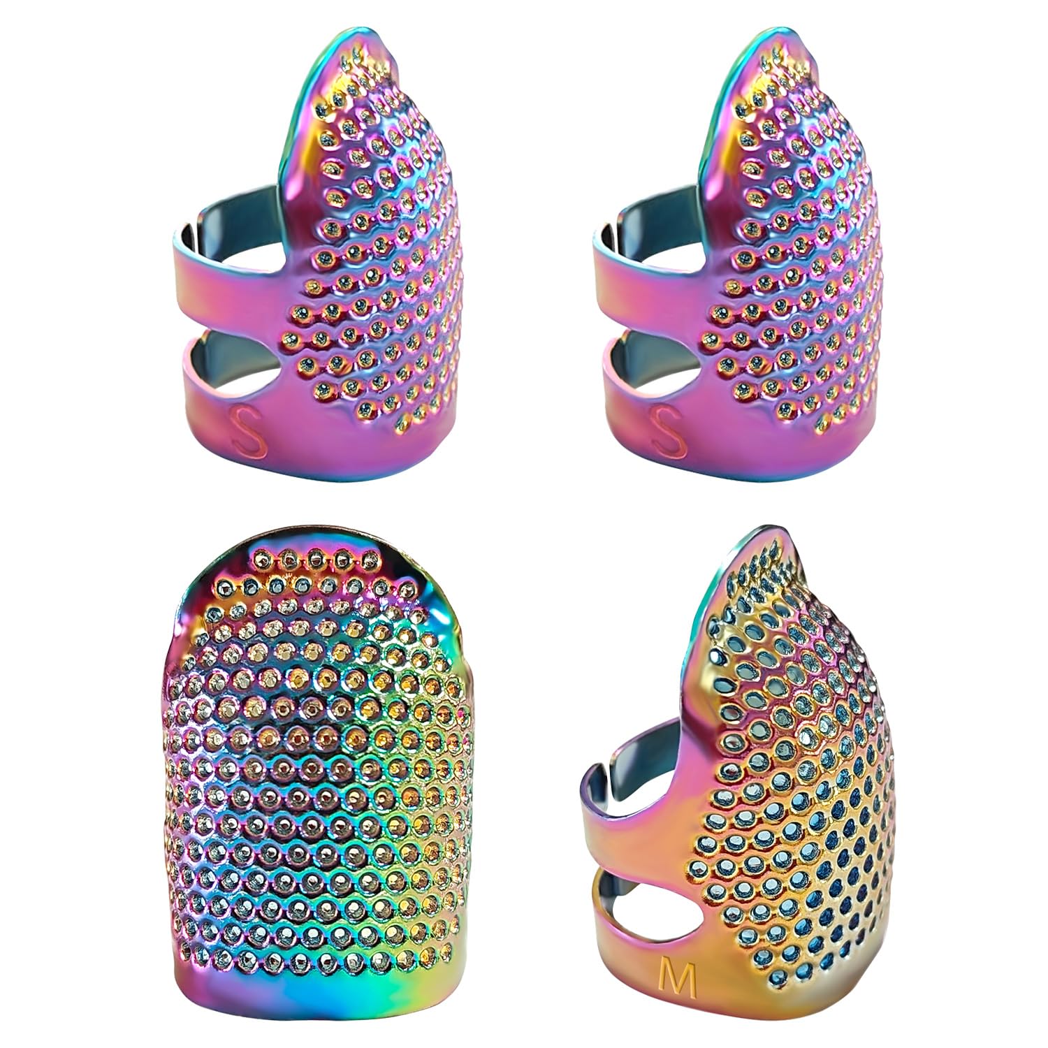 Amazon.com: FR 4 Pack (2 Sizes, S/M) Sewing Thimble Finger Protector ...