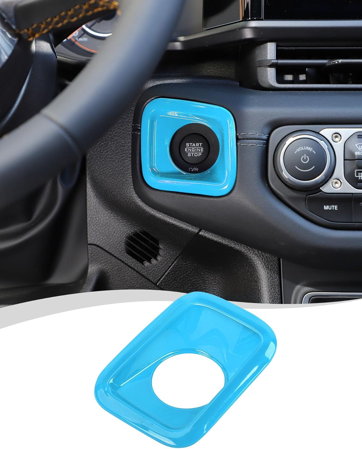 Amazon.com: Hoolcar Engine Start/Stop Button Cover Car Power Control ...