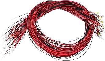 PATIKIL 0603 Pre-Wired Micro LED Set, 100 Pcs Pre-soldered Mini Light ...