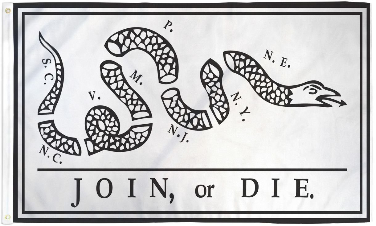 Join Or Die Snake Flag
