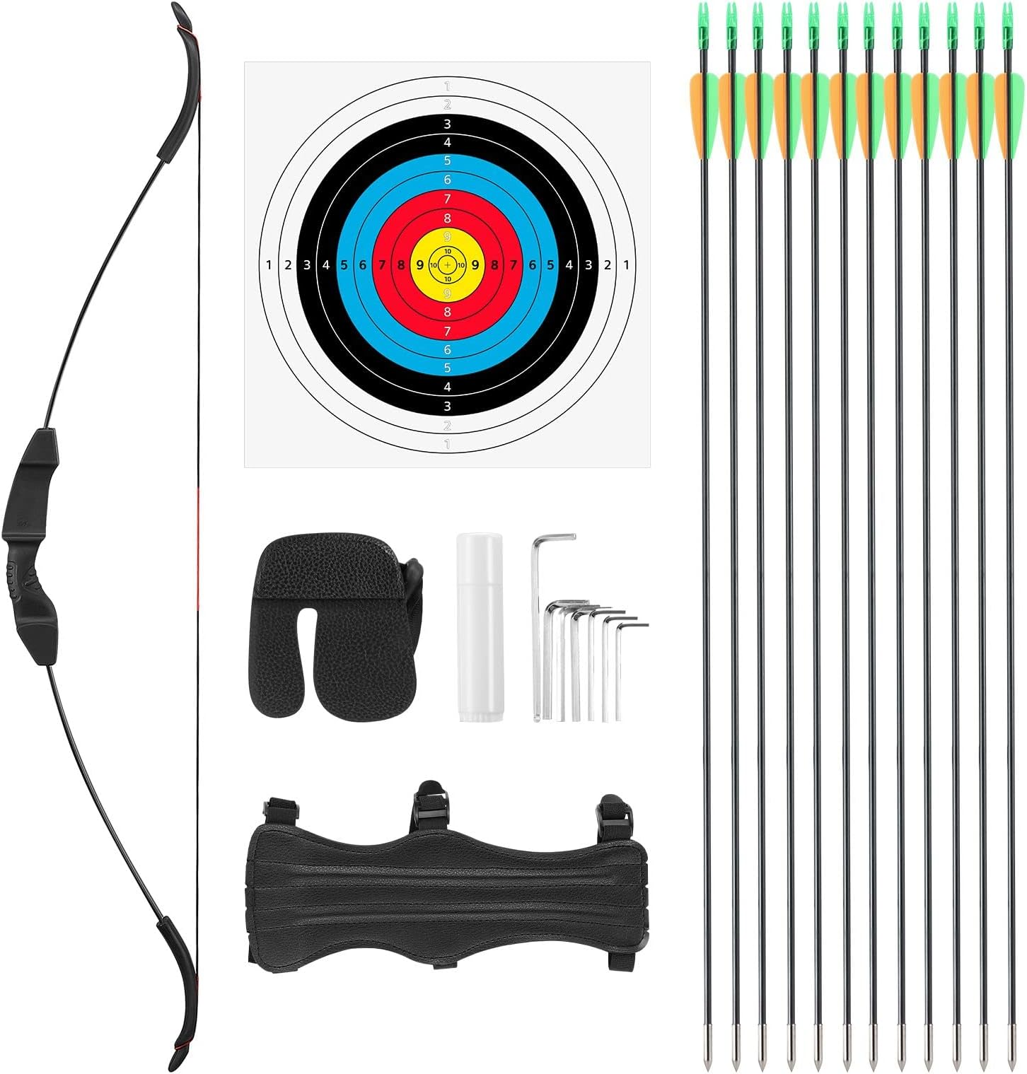 40lbs Recurve Bow and Arrow Set Archery Bow Set Hunting Target Shooting ...