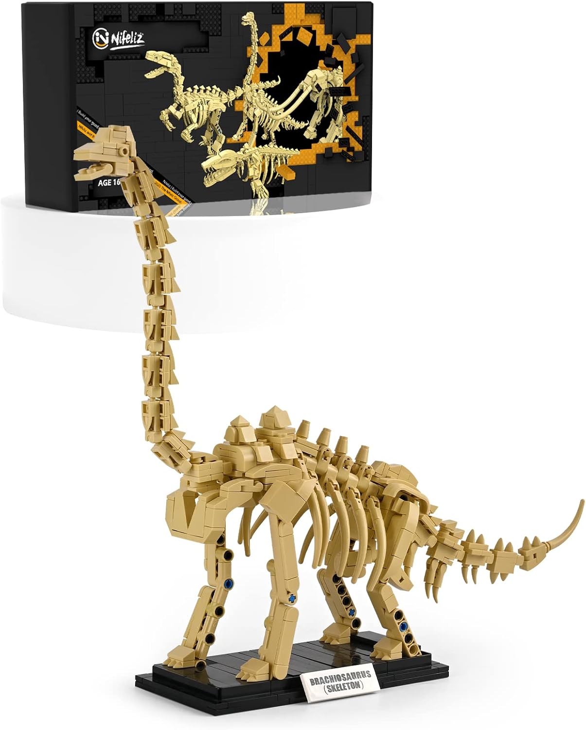Nifeliz Brachiosaurus Dinosaur Fossil Building Kit, Impressive Dinosaur ...