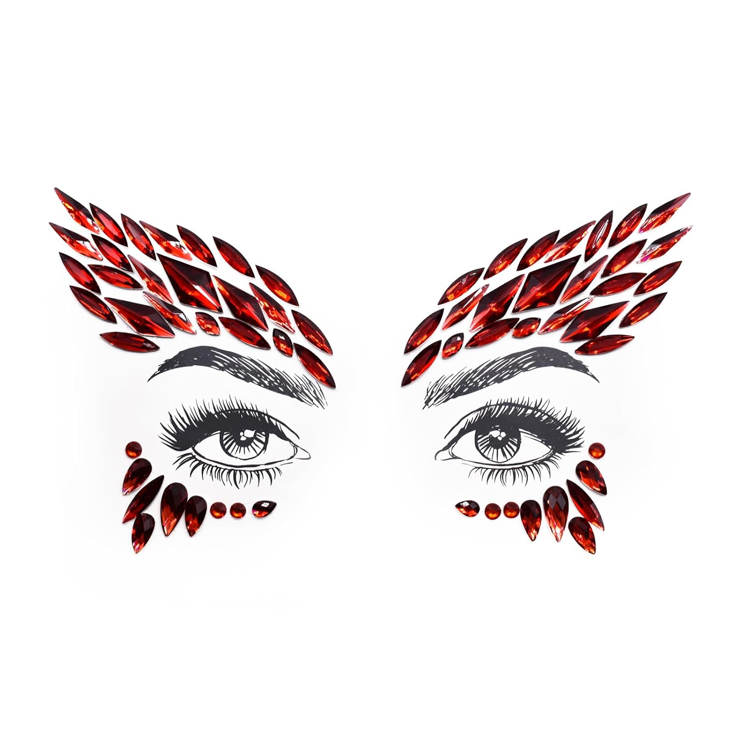 Amazon.com : Halloween Cospaly Face Jewels Vampire Blood Costume ...