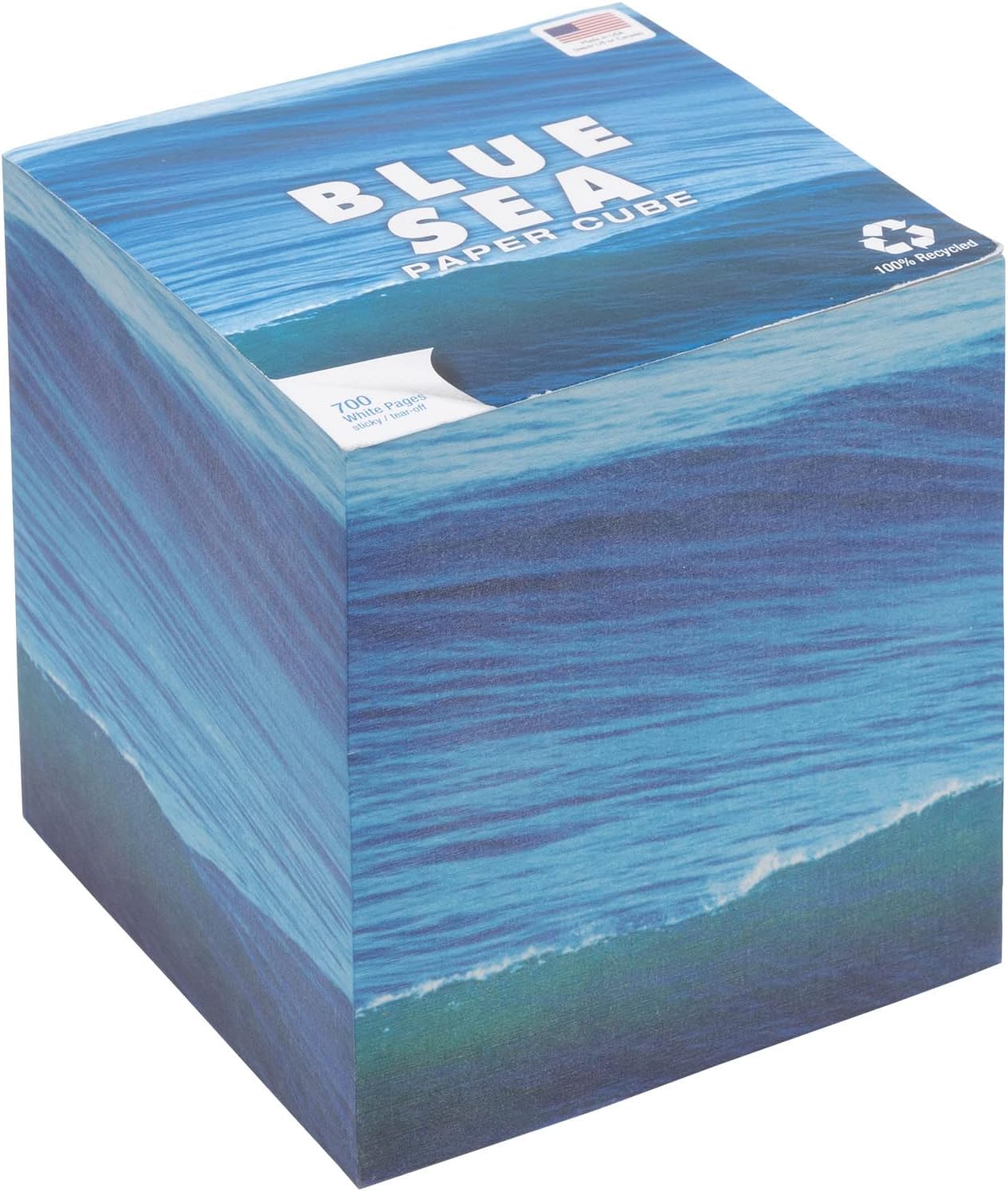 Amazon.com : EARTHCUBE (Blue Sea Sticky Design) Blank White 3.5 Inch ...