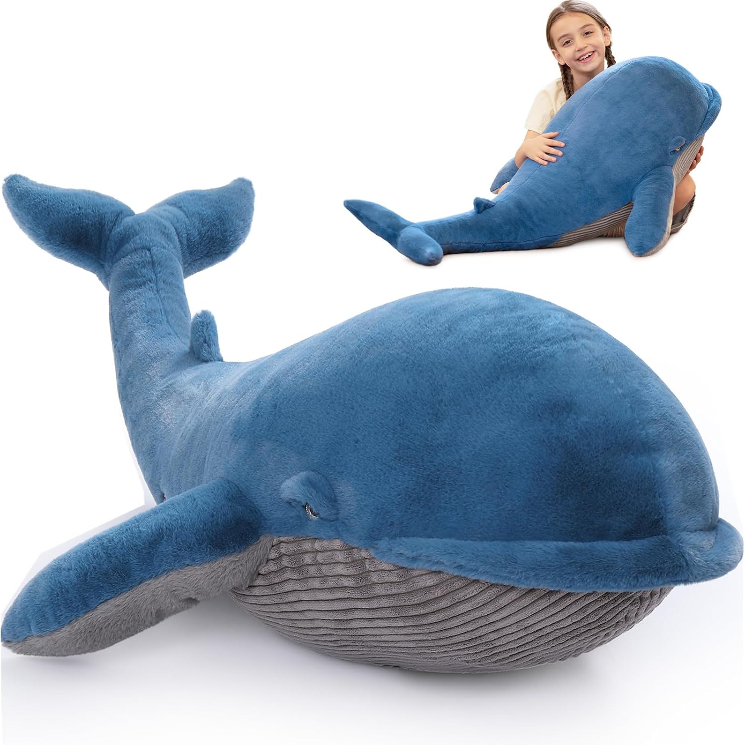 Amazon.com: Tezituor 43.3 inch Giant Whale Stuffed Animal, Large ...