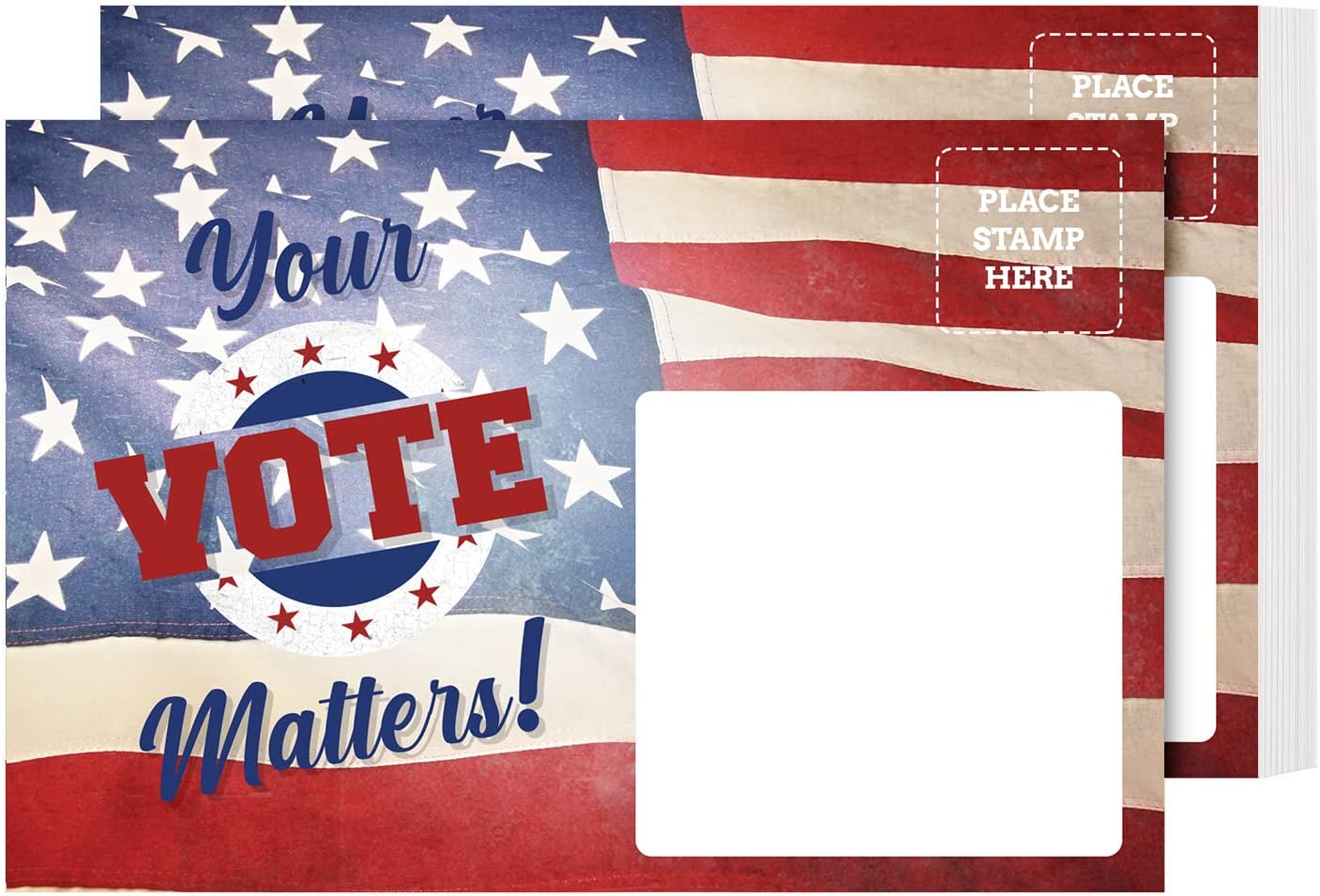 Amazon.com : ceiba tree 120 Vote Postcards Vintage White Red Blue Blank ...