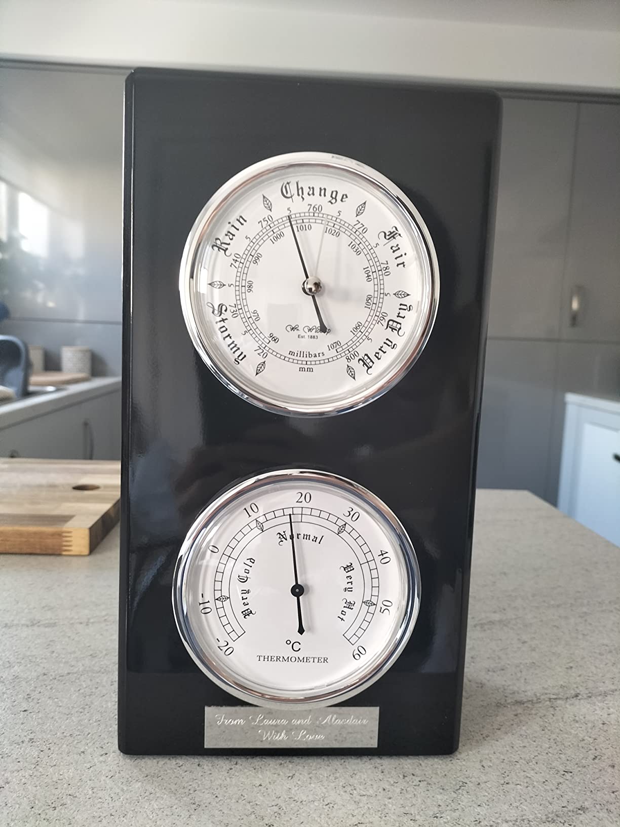 County Engraving Personalised Wall or Desk Mounted Barometer and ...