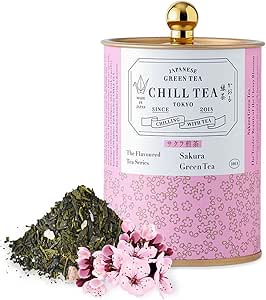 Sakura Green Tea by CHILL TEA Tokyo (100g Loose Leaf) - Cherry blossom tea, Japanese Tea, Loose ...